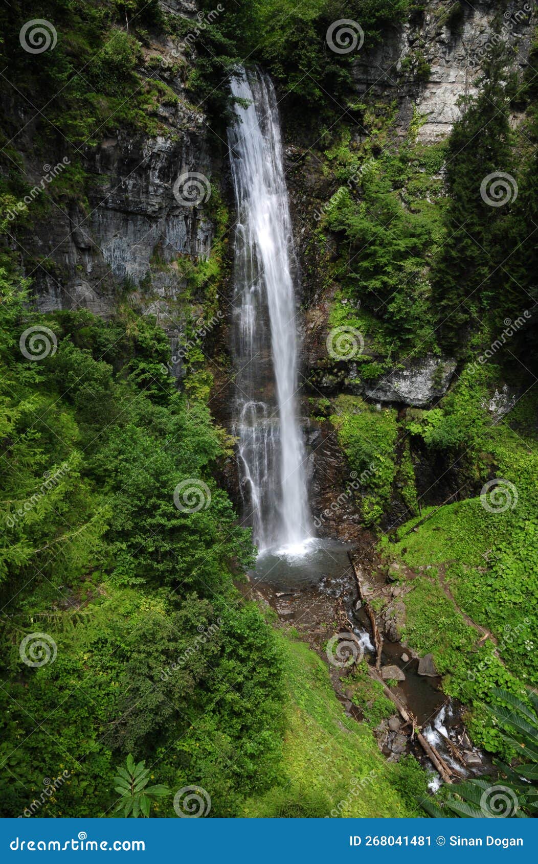 Maral Waterfall - Artvin stock image. Image of jungle - 268041481