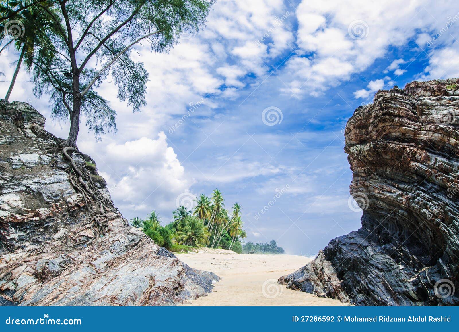 Marang Beach stock photo. Image of asia, trees, wave - 27286592