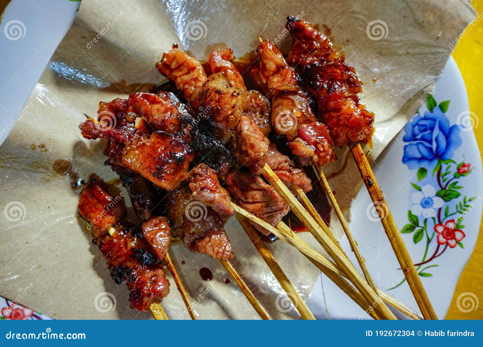 Maranggi Satay or Beef Satay, Typical Food from Purwakarta Stock Photo ...