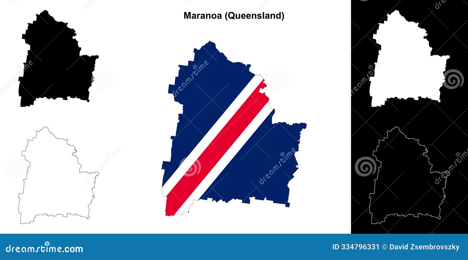 Maranoa outline map stock illustration. Illustration of australia ...