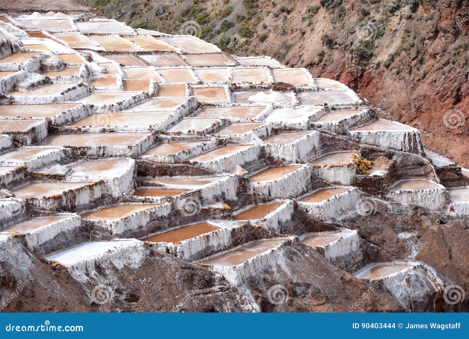 Maras salt mines stock photo. Image of salt, inca, ancient - 90403444