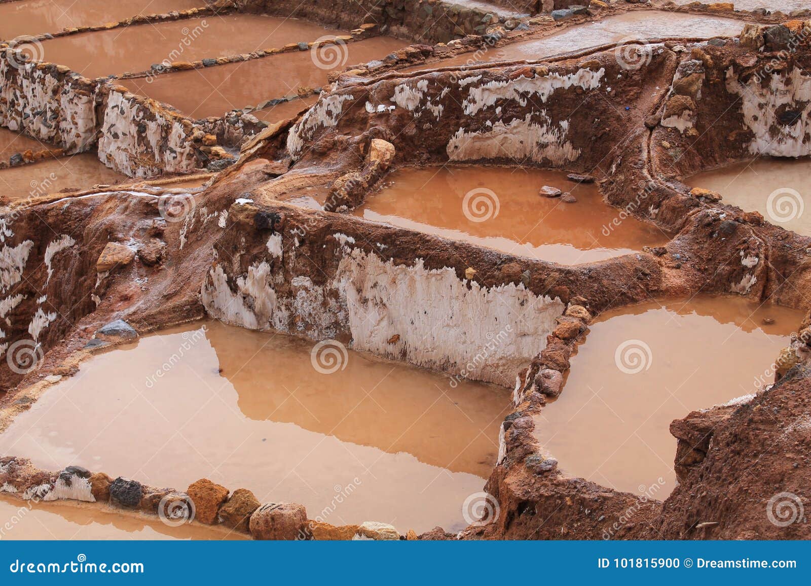 Maras salt mines stock photo. Image of inca, incan, mines - 101815900