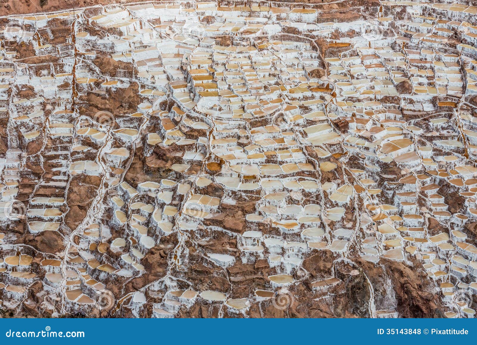 Maras Salt Mines Peruvian Andes Cuzco Peru Stock Photo - Image of qosqo ...