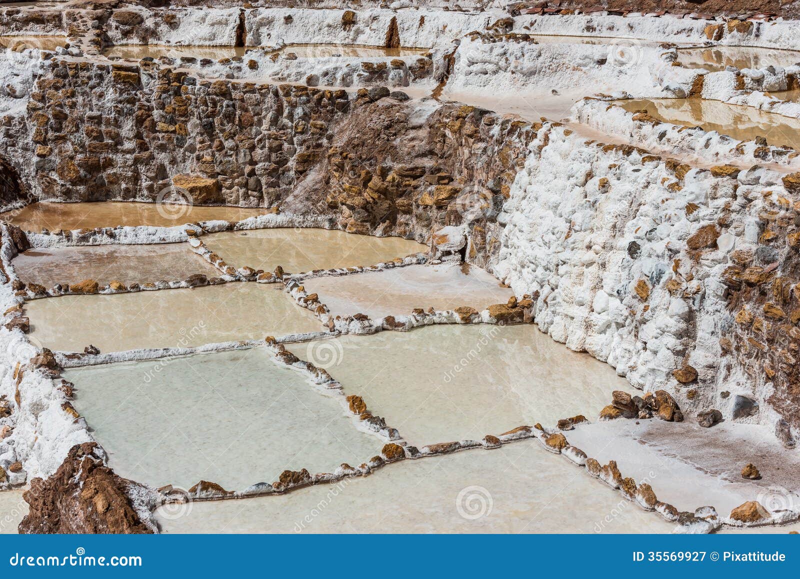 Maras Salt Mines Peruvian Andes Cuzco Peru Stock Image - Image of mines ...