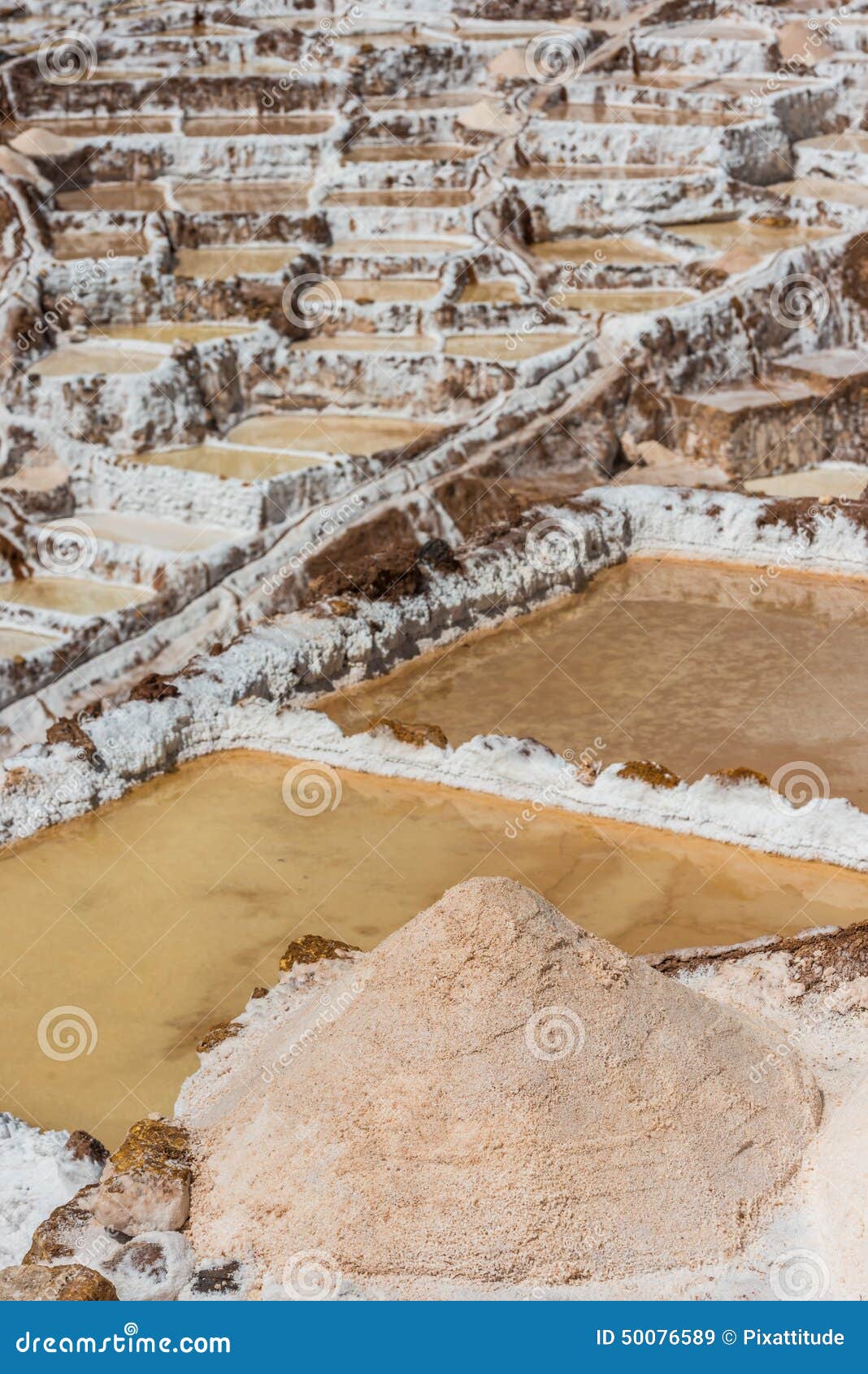 Maras Salt Mines Peruvian Andes Cuzco Peru Stock Image - Image of ...
