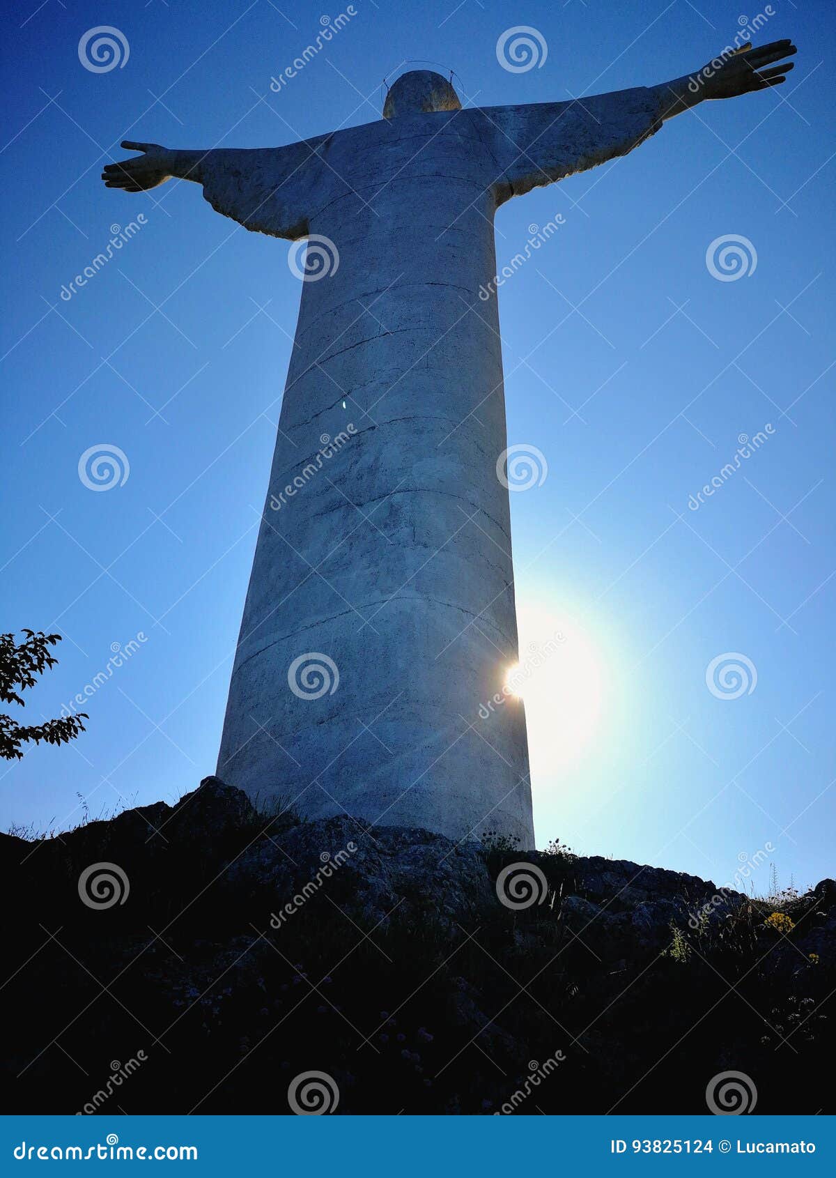 Maratea - Standbeeld Van De Verlosser Christus in Backlight ...