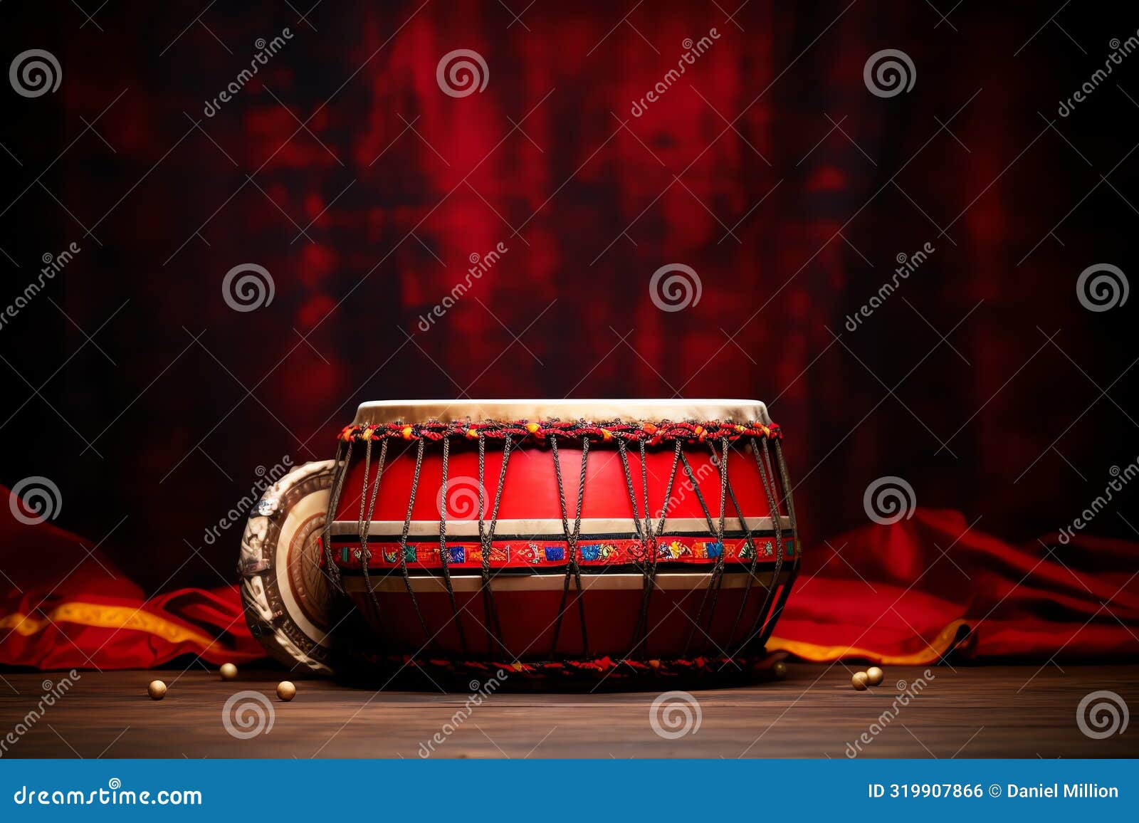 Marathi Dhol Tasha India Symbol with Copy Space Stock Illustration ...
