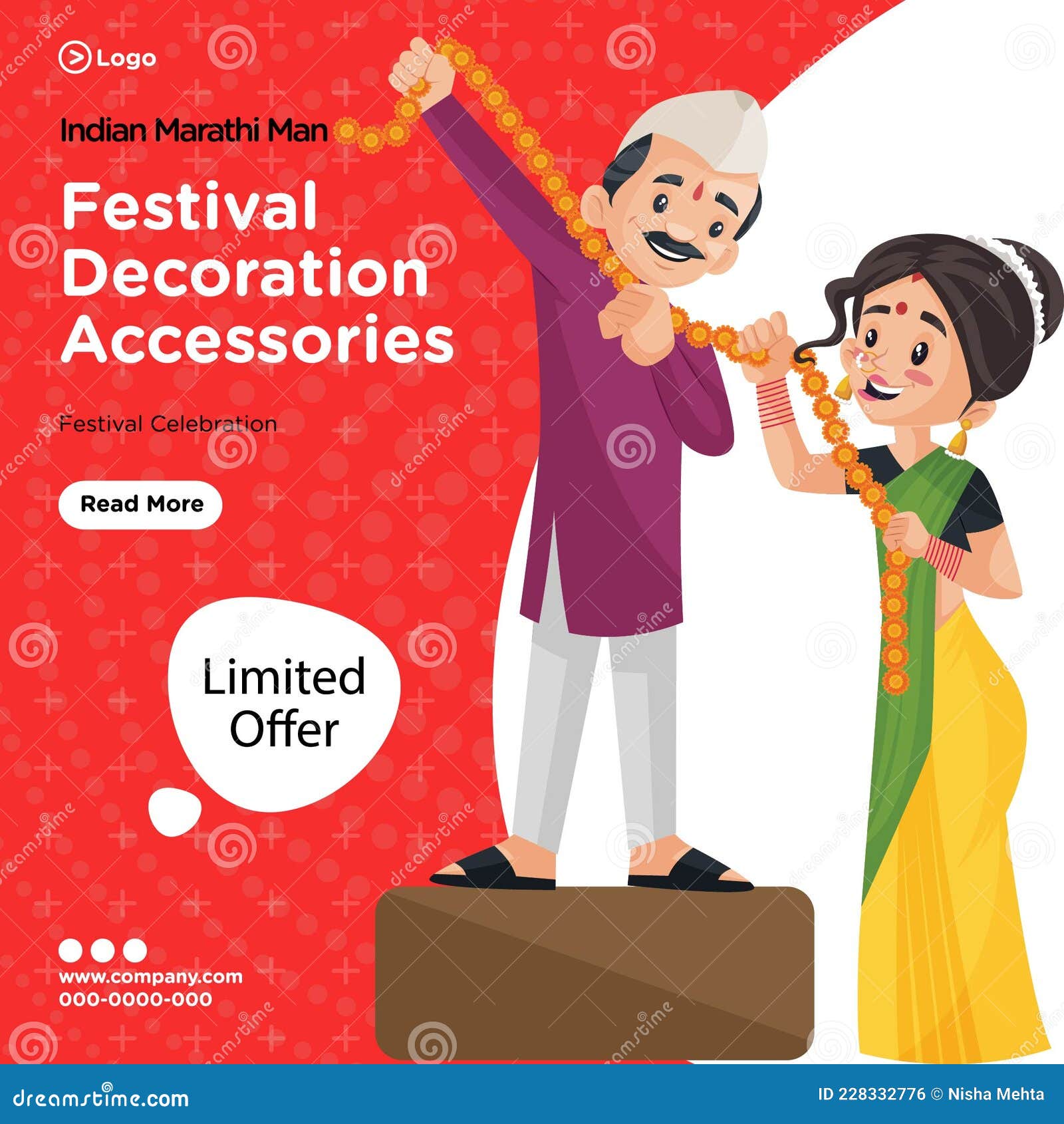 Banner Design of Indian Marathi Man Stock Vector - Illustration of ...