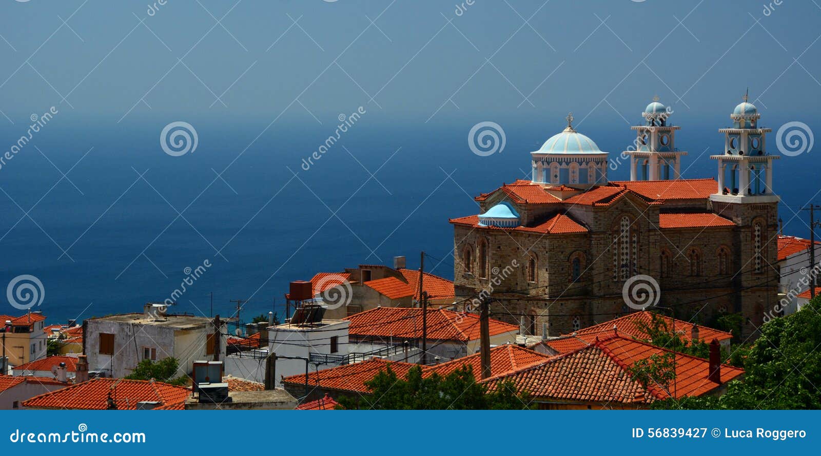 Marathokampos Isola Di Samos La Grecia Immagine Stock - Immagine di ...