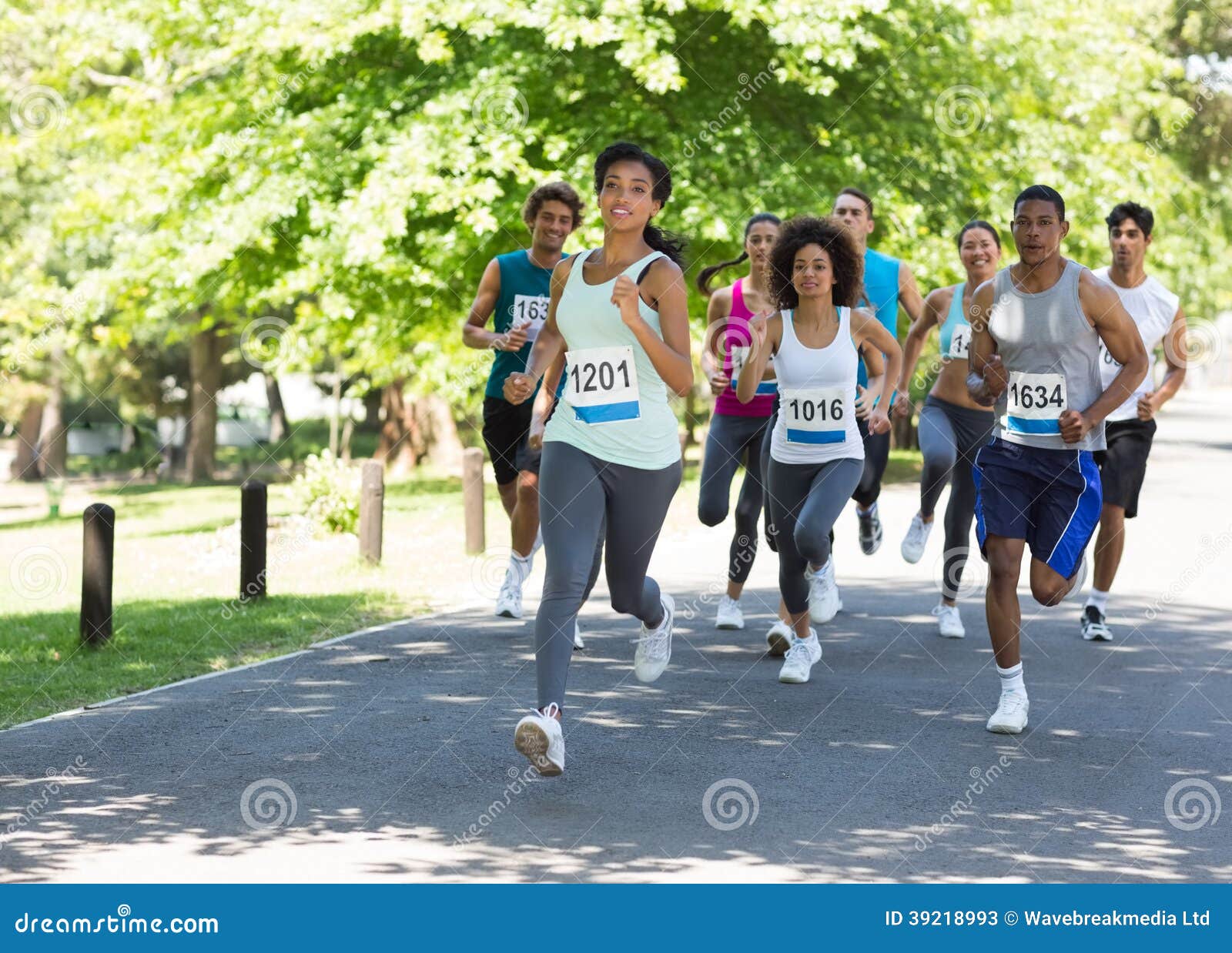 Marathon athletes running stock image. Image of female - 39218993