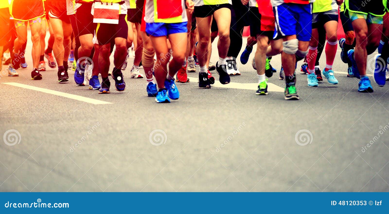 Marathon Athletes On The Starting Line Royalty-Free Stock Photography ...