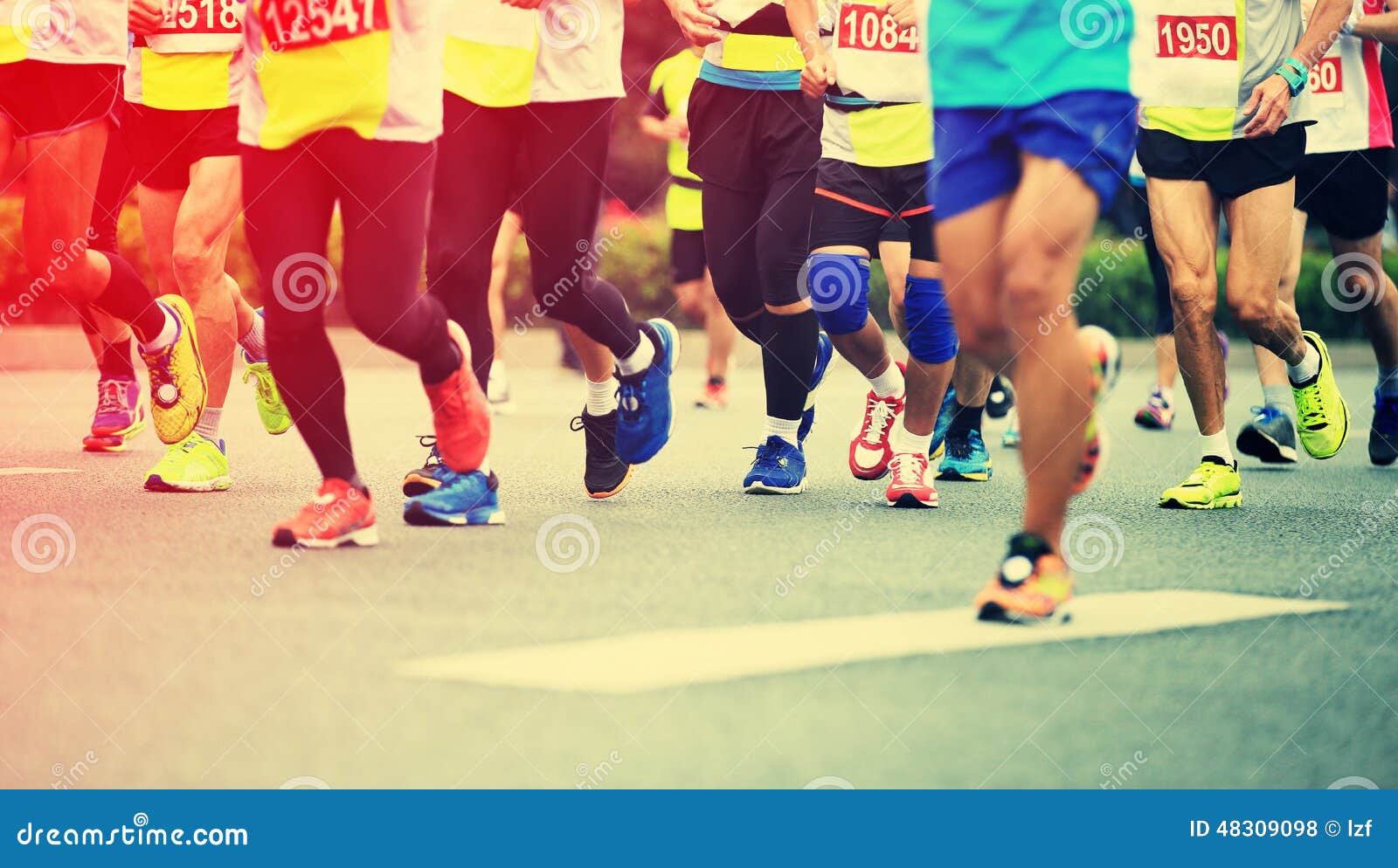 Marathon Athletes On The Starting Line Royalty-Free Stock Photography ...