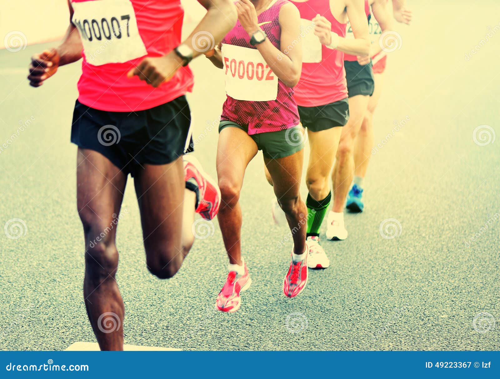 Marathon Athletes On The Starting Line Royalty-Free Stock Photography ...
