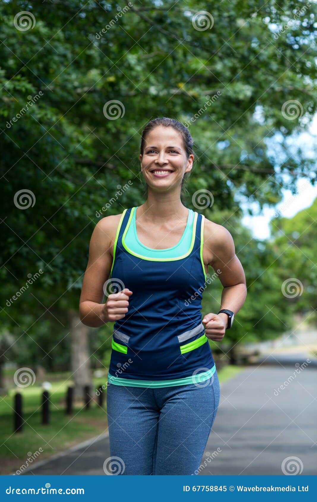 Marathon Female Athlete Running Stock Image - Image of fitness ...