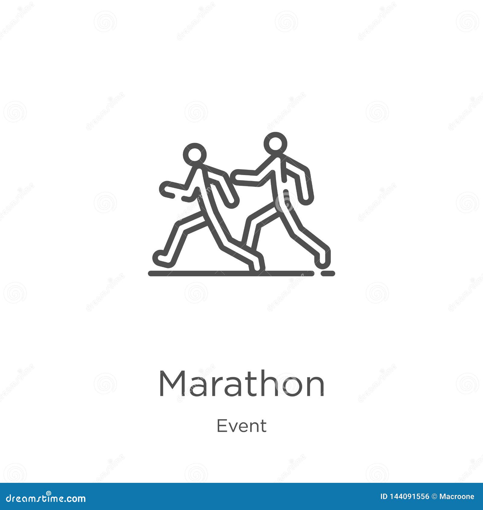 Marathon Icon Vector from Event Collection. Thin Line Marathon Outline ...