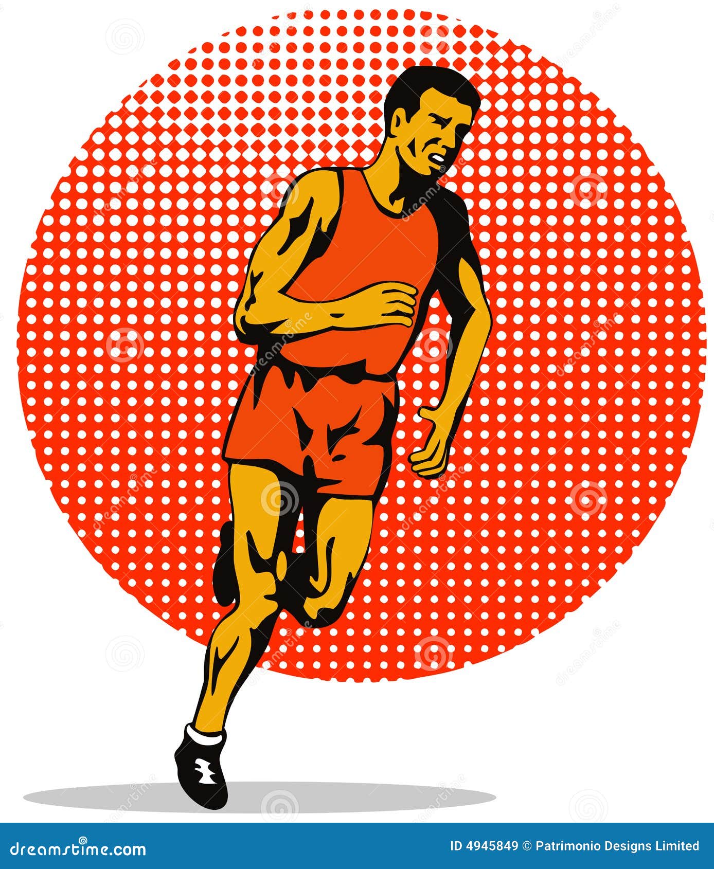 Marathon man running stock vector. Illustration of olympiad - 4945849