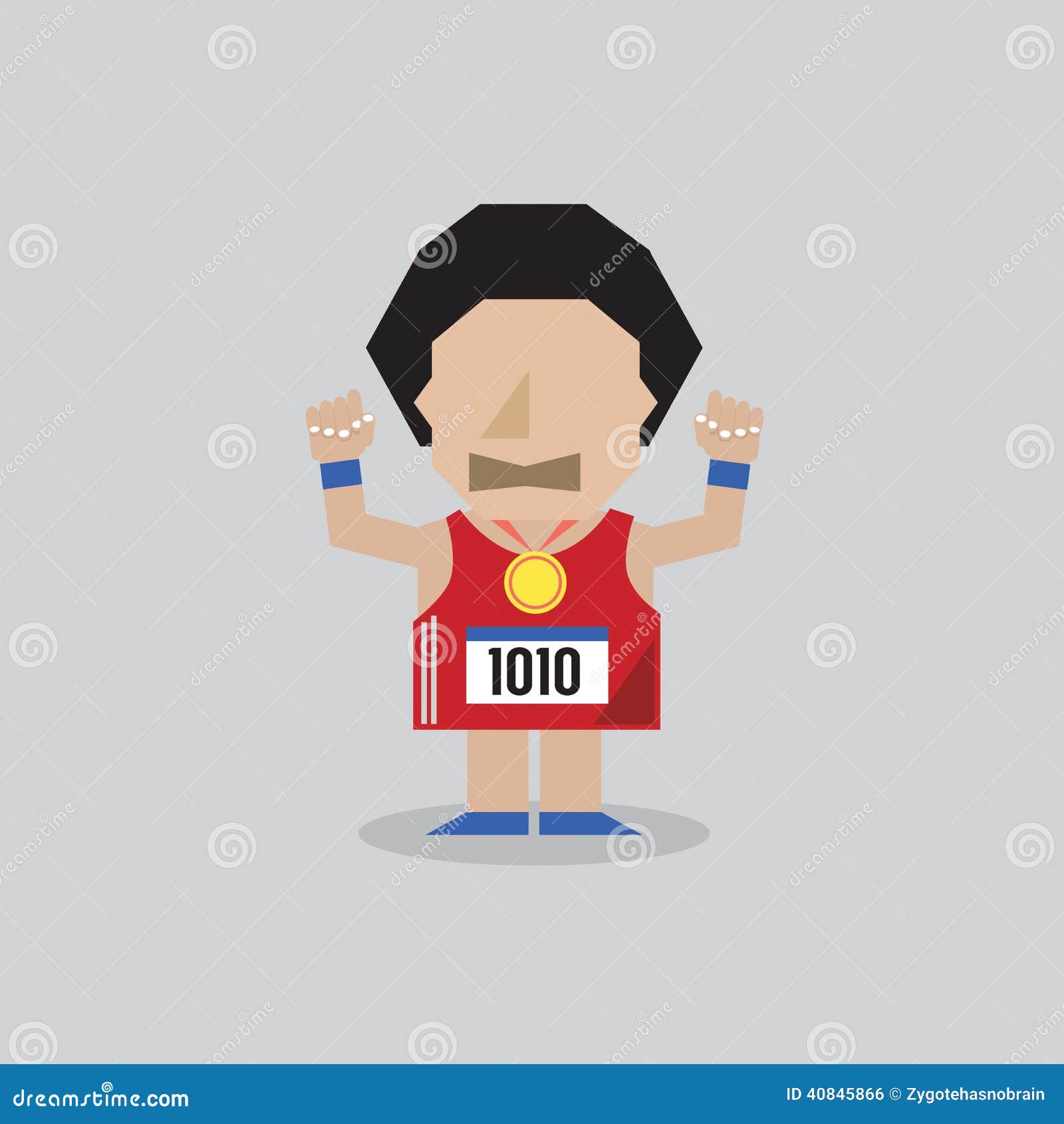 Marathon Man stock vector. Illustration of vector, male - 40845866