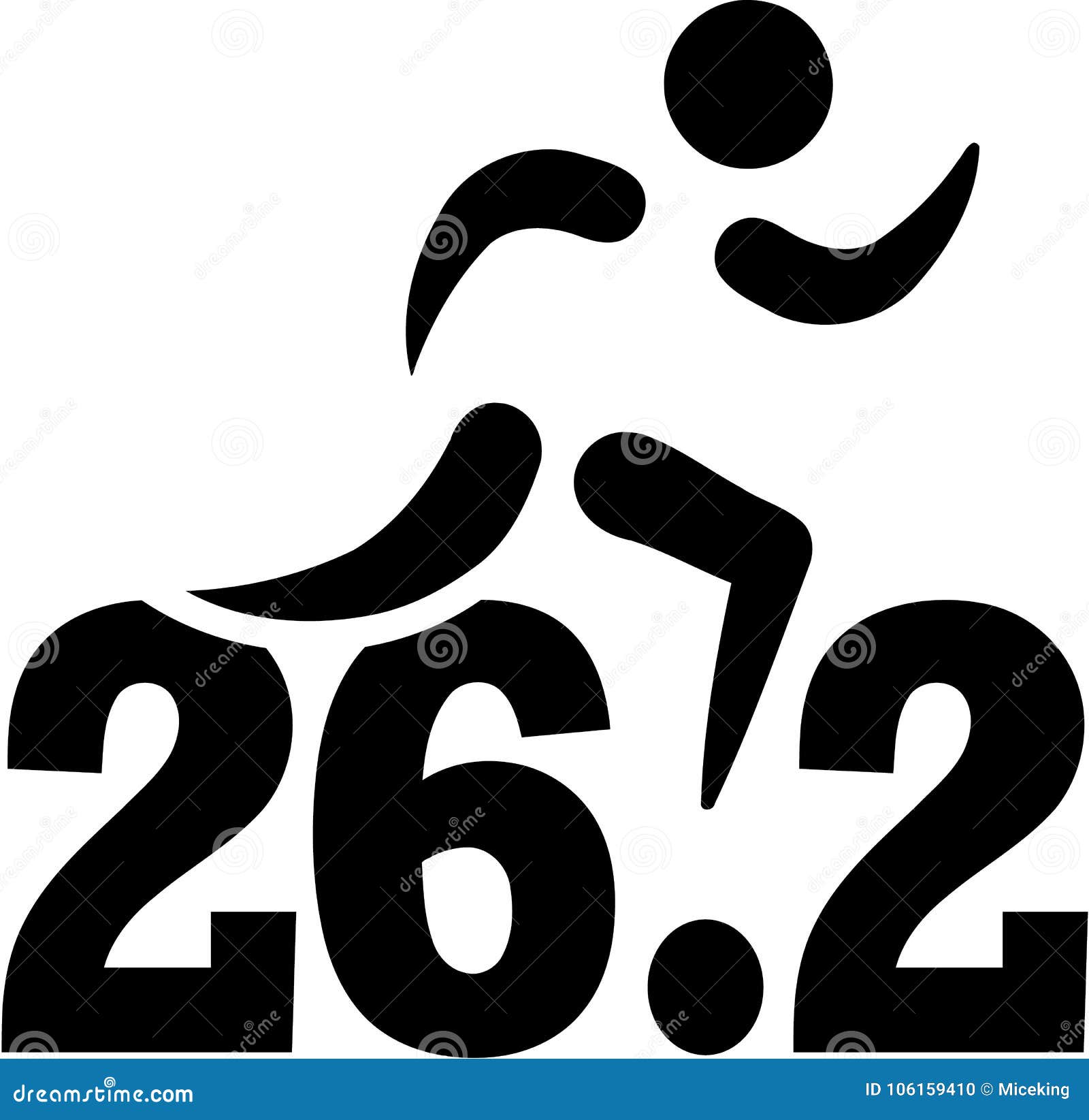 Marathon 26.2 miles stock vector. Illustration of fitness - 106159410
