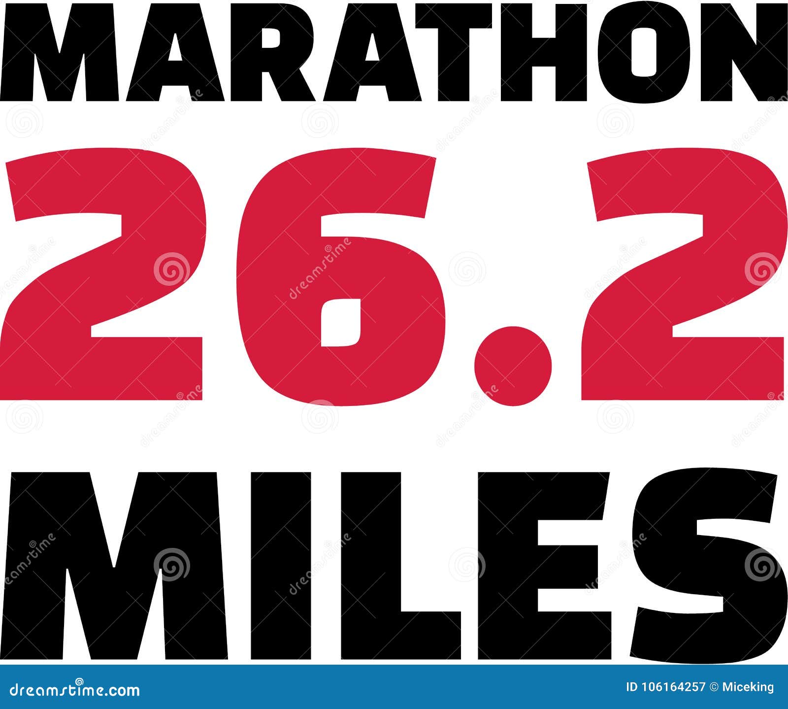 Marathon 26.2 miles stock vector. Illustration of symbol - 106164257