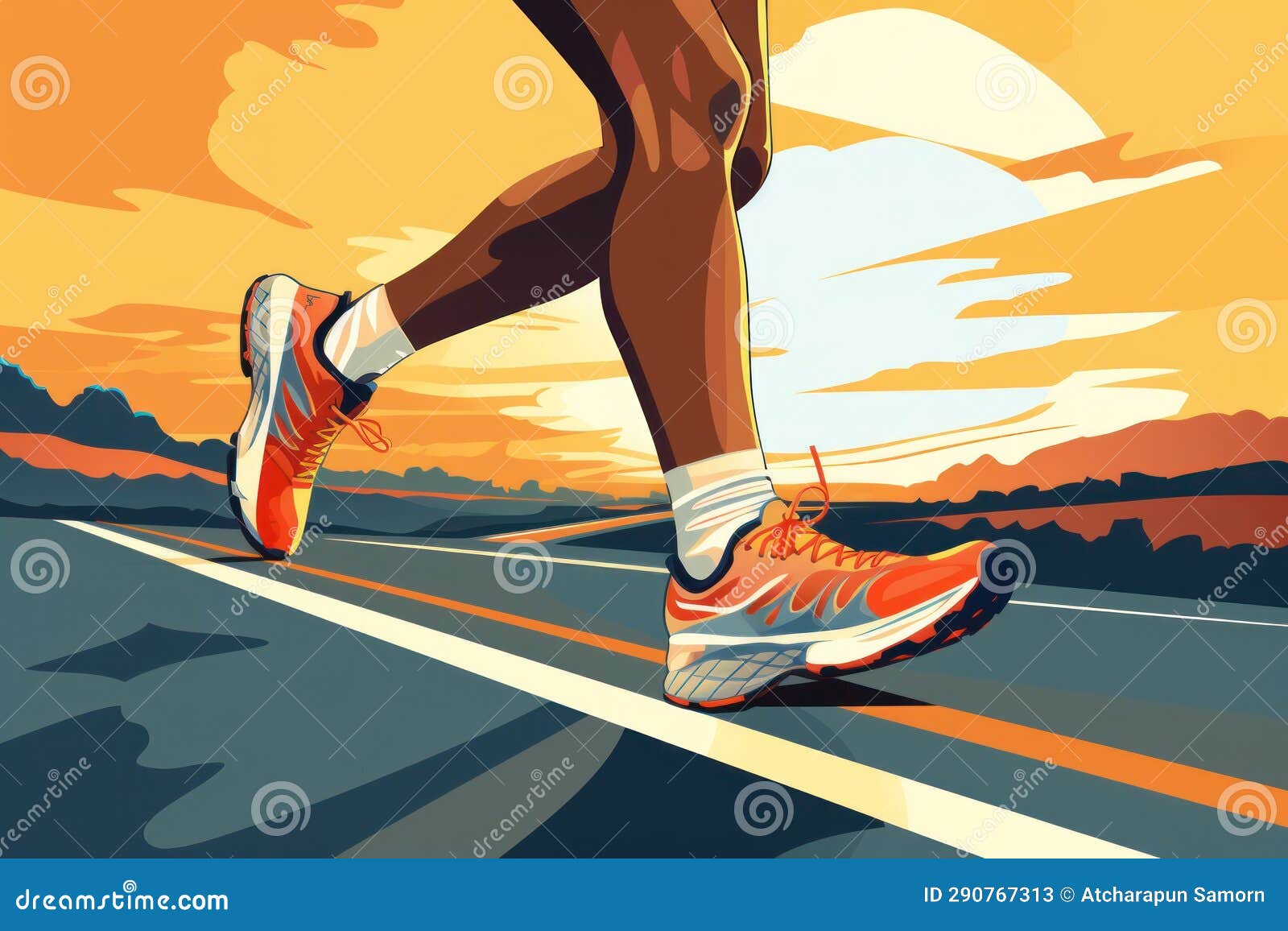 Marathon Poster Design Abstract Background Stock Illustration ...