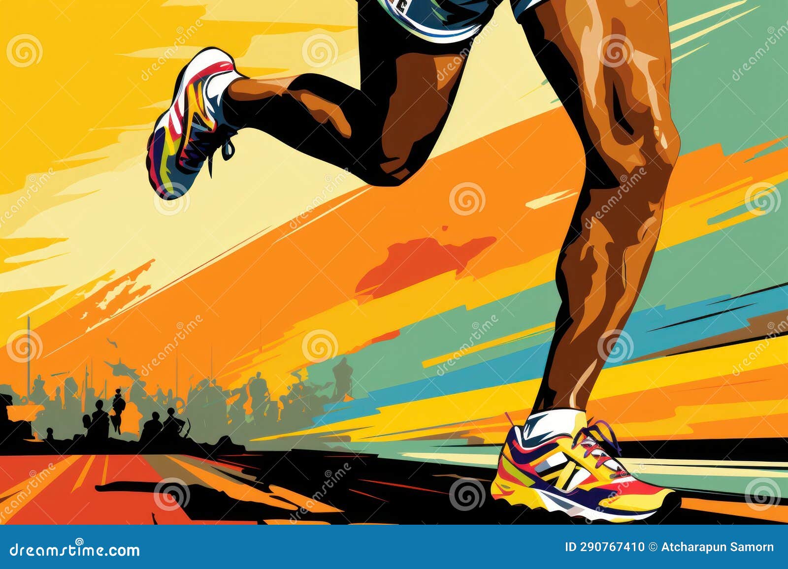 Marathon Poster Design Abstract Background Stock Illustration ...
