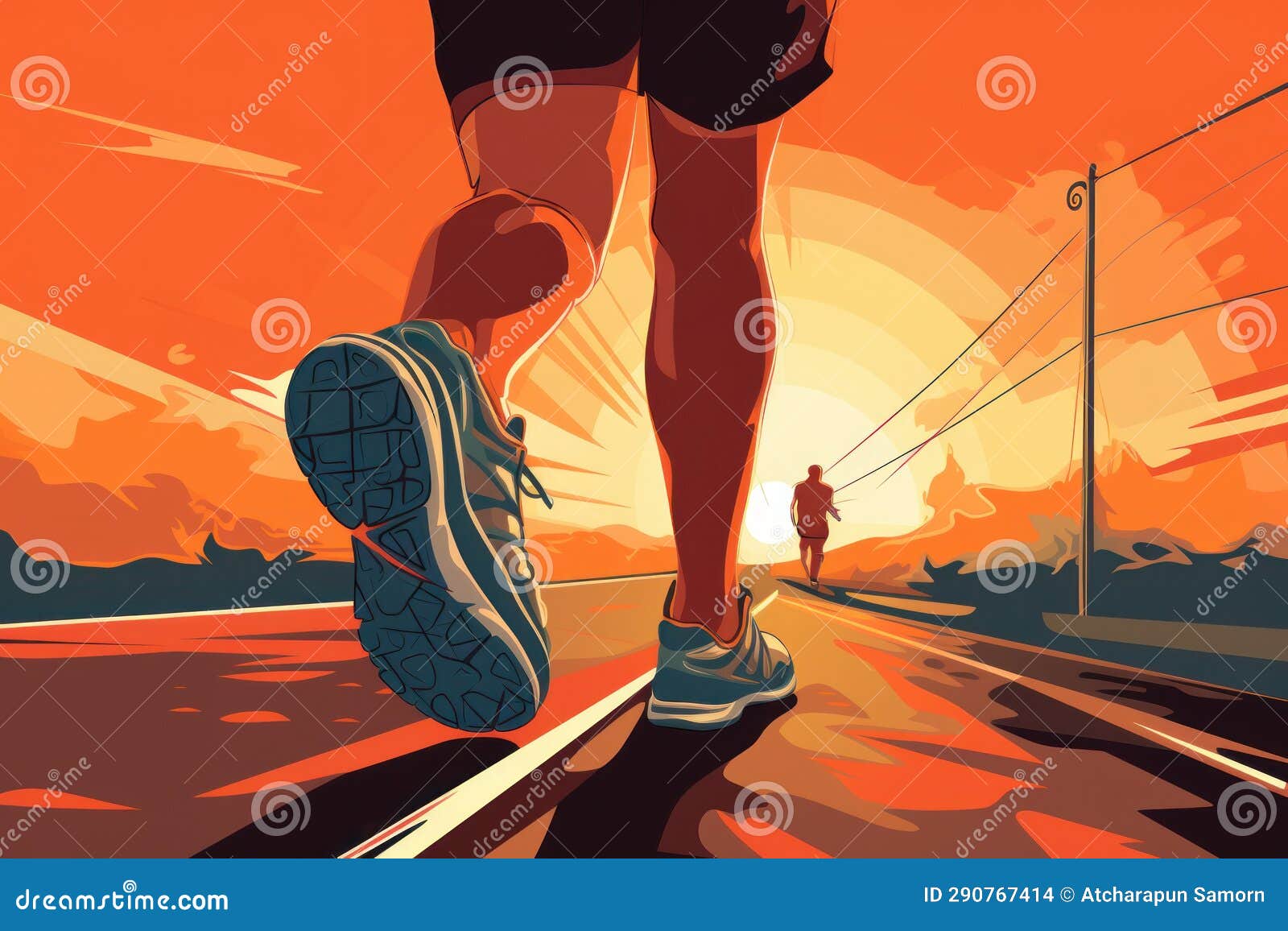 Marathon Poster Design Abstract Background Stock Illustration ...