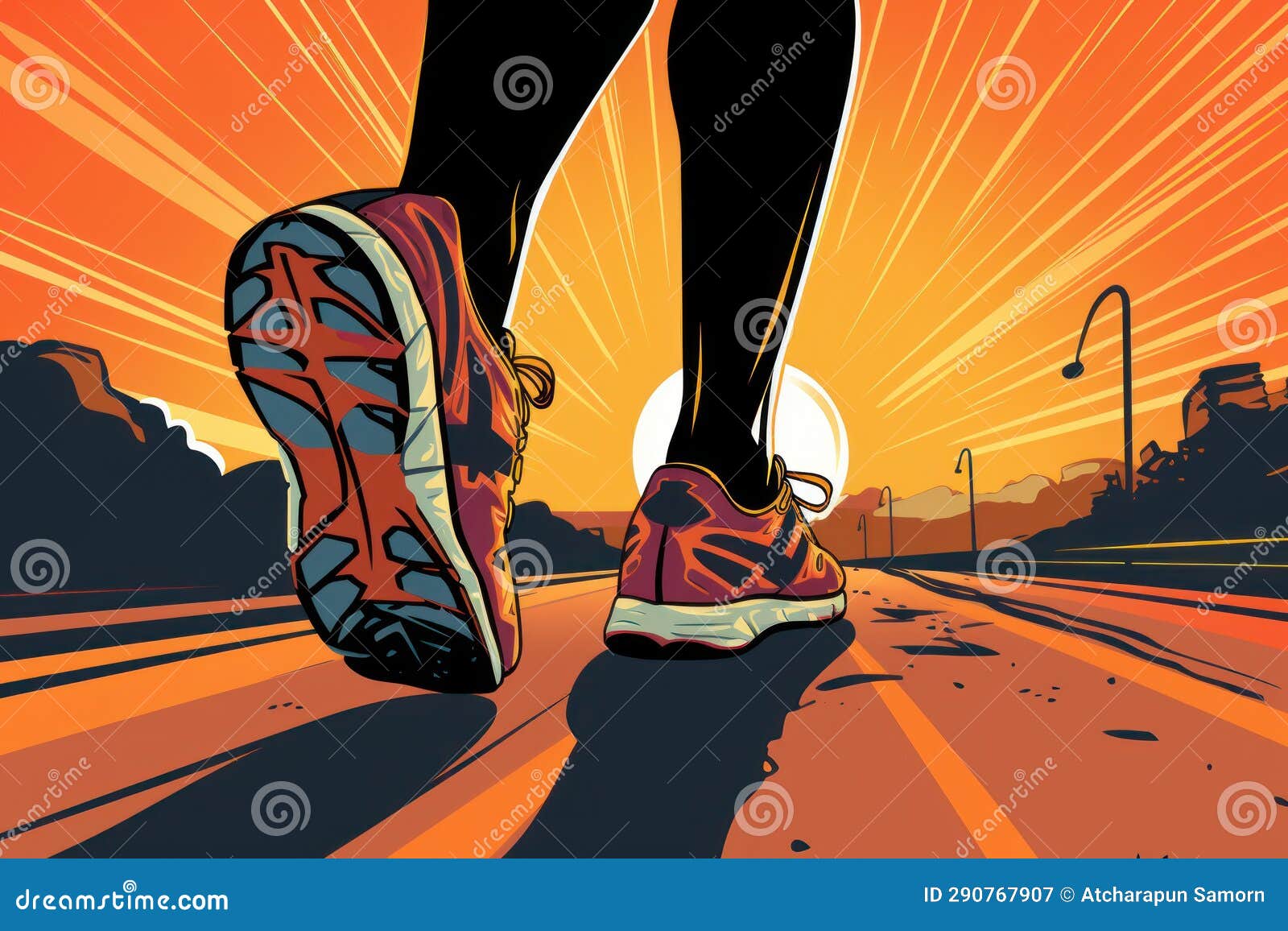 Marathon Poster Design Abstract Background Stock Illustration ...