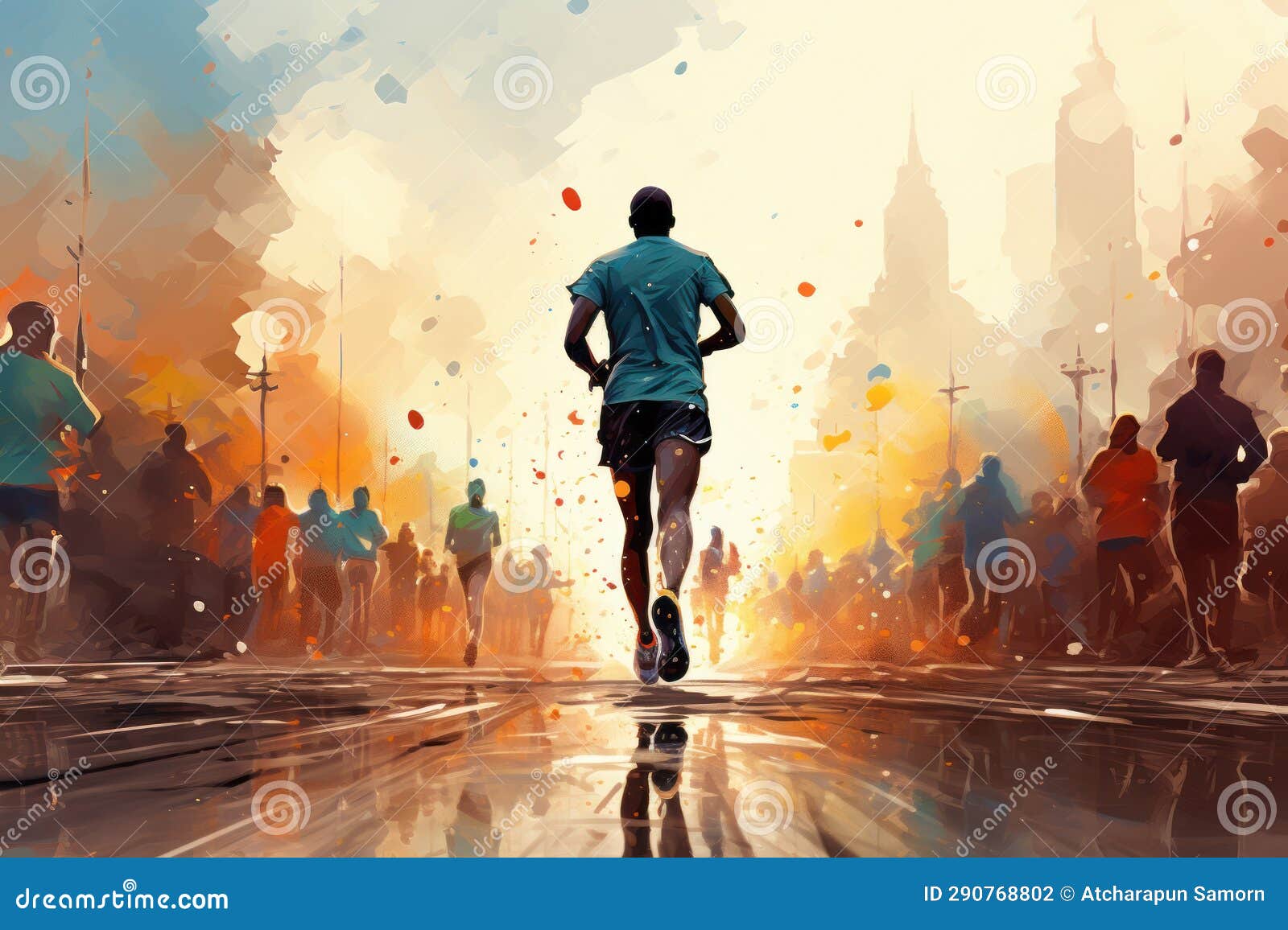Marathon Poster Design Abstract Background Stock Illustration ...