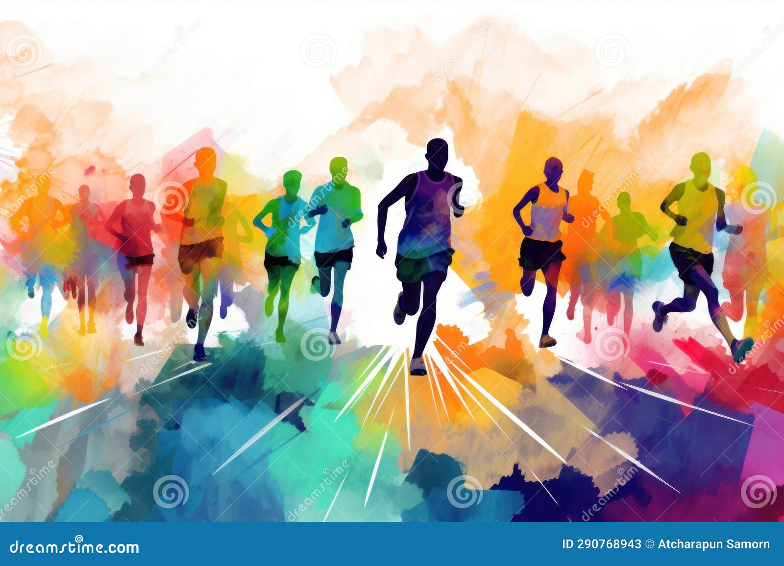 Marathon Poster Design Abstract Background Stock Illustration ...