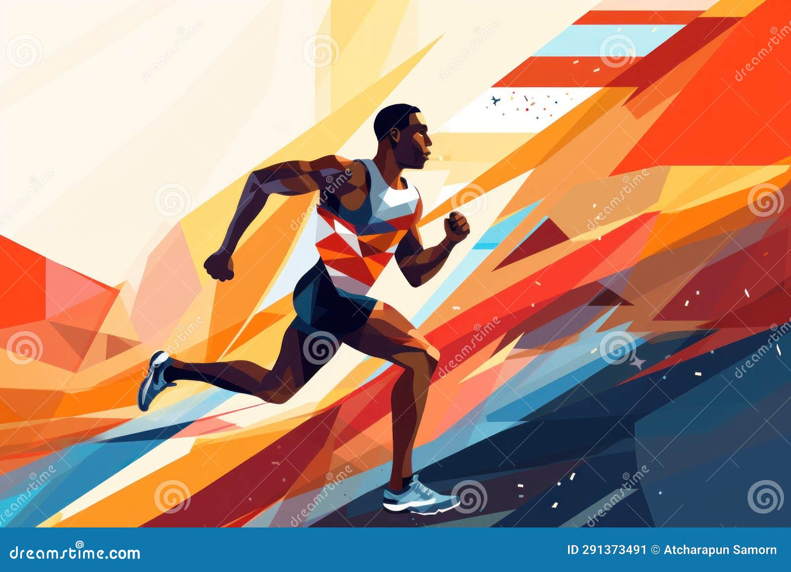 Marathon Poster Design Abstract Background Stock Illustration ...