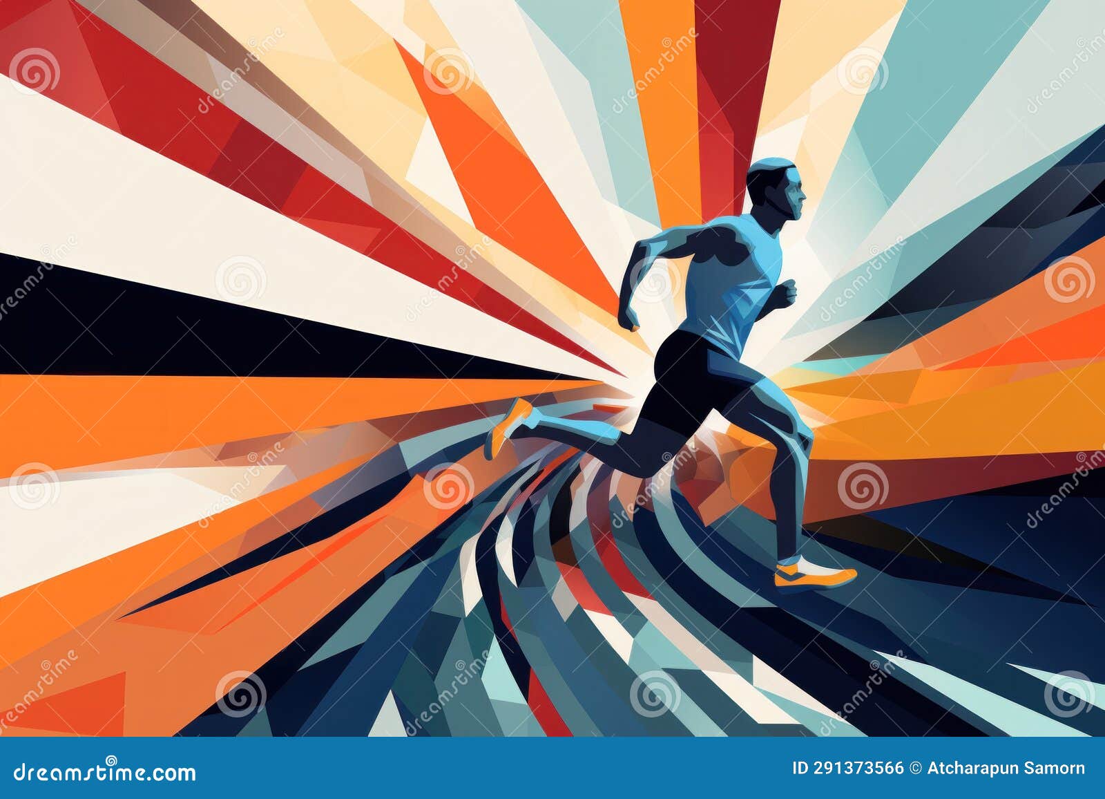 Marathon Poster Design Abstract Background Stock Illustration ...