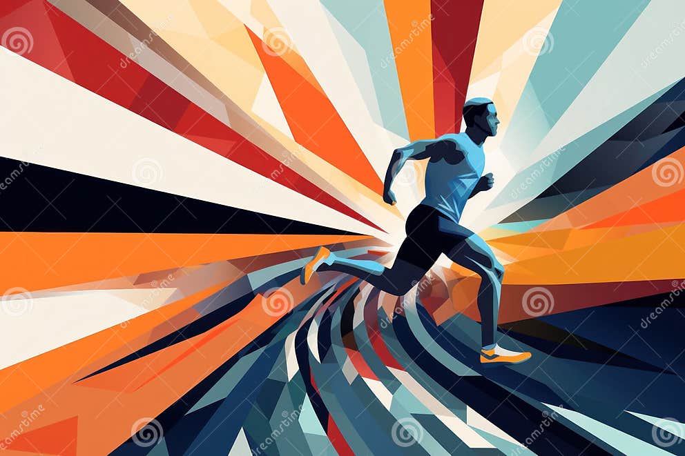 Marathon Poster Design Abstract Background Stock Illustration ...