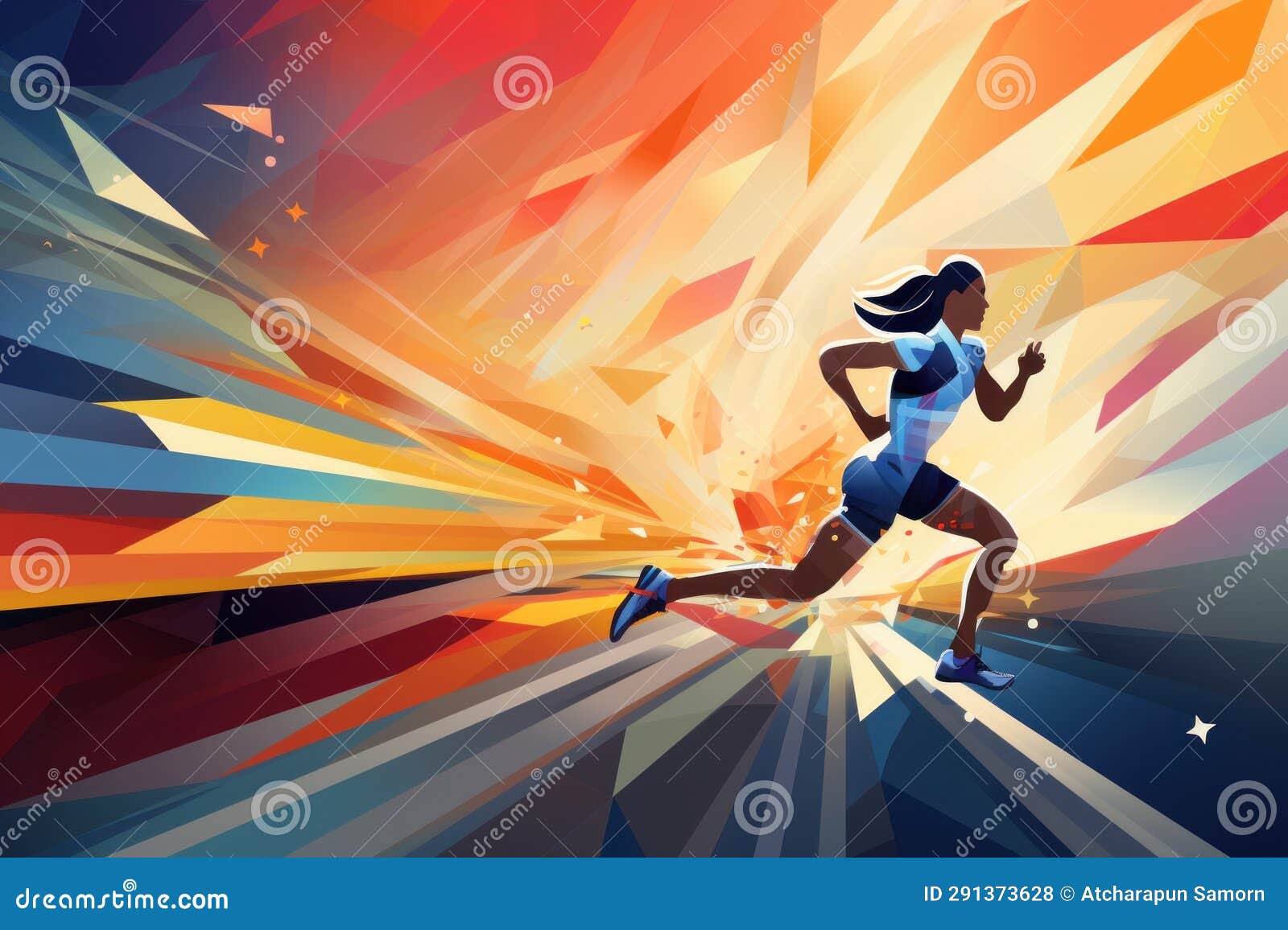 Marathon Poster Design Abstract Background Stock Illustration ...