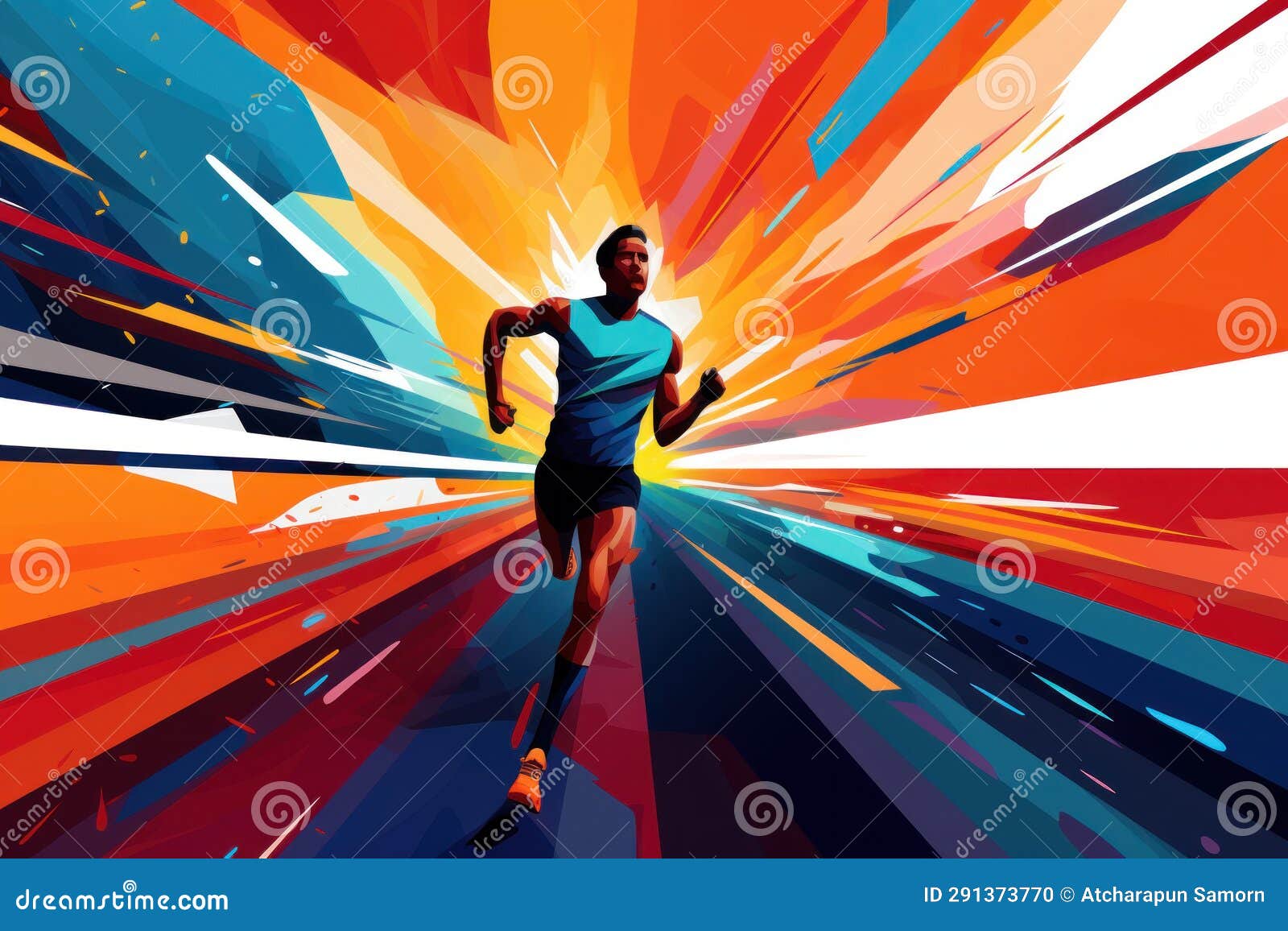 Marathon Poster Design Abstract Background Stock Illustration ...