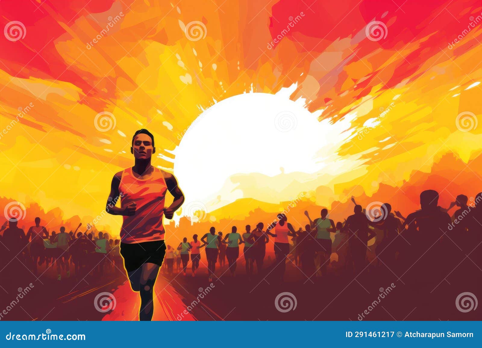 Marathon Poster Design Abstract Background Stock Illustration ...