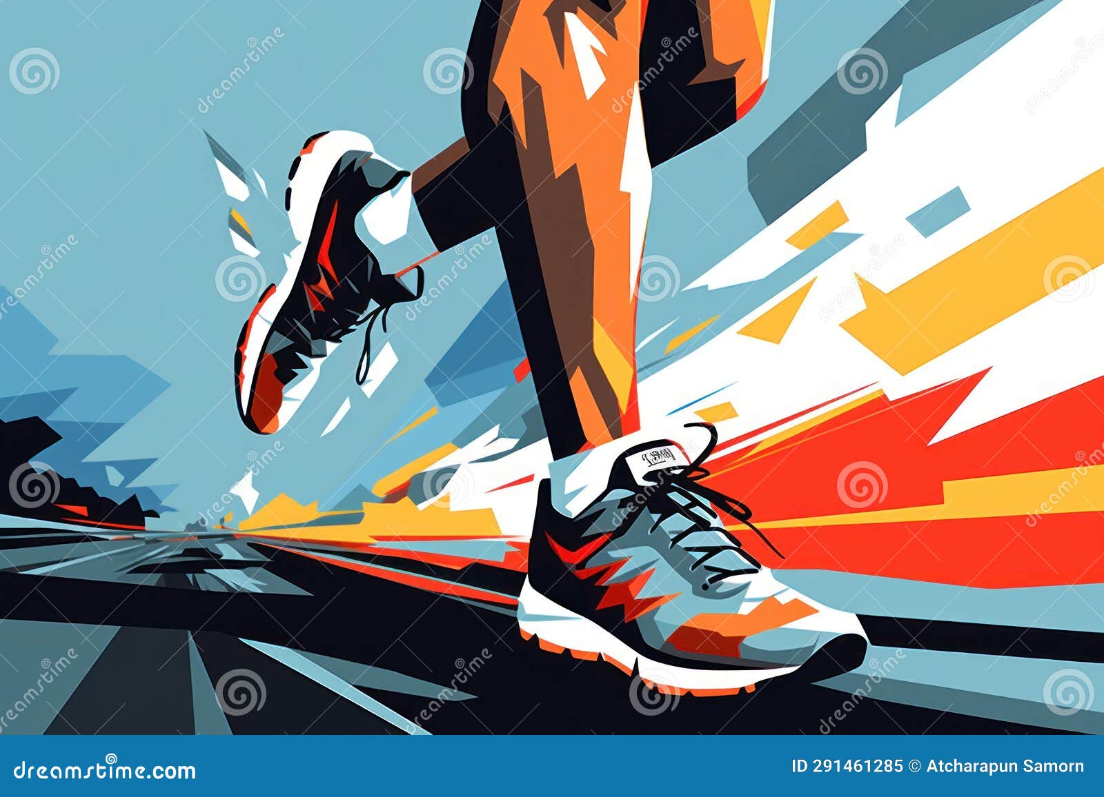 Marathon Poster Design Abstract Background Stock Illustration ...