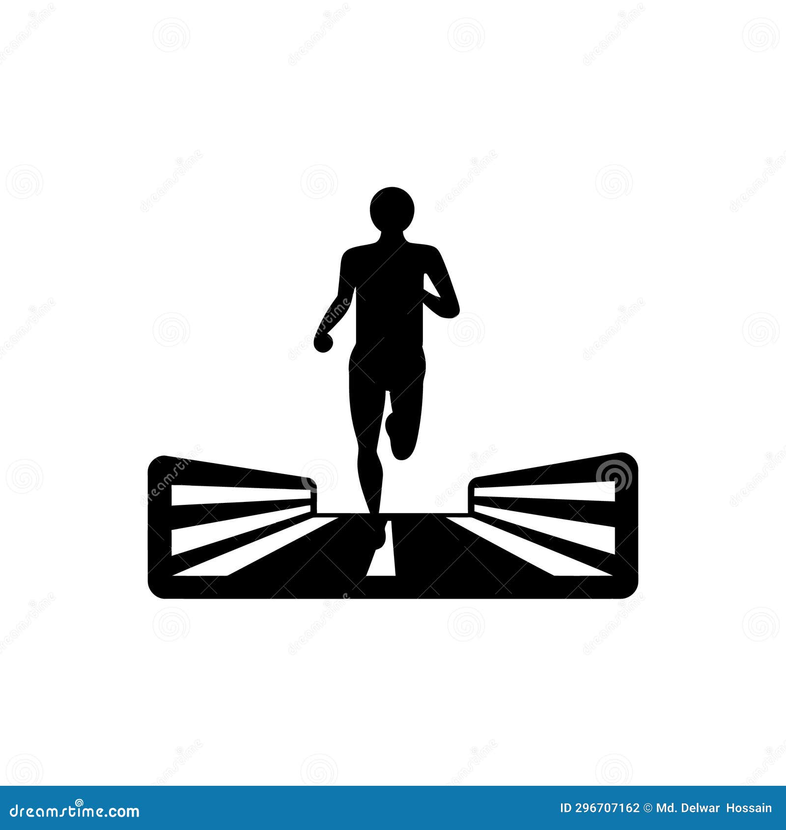Marathon Route Icon stock vector. Illustration of icon - 296707162