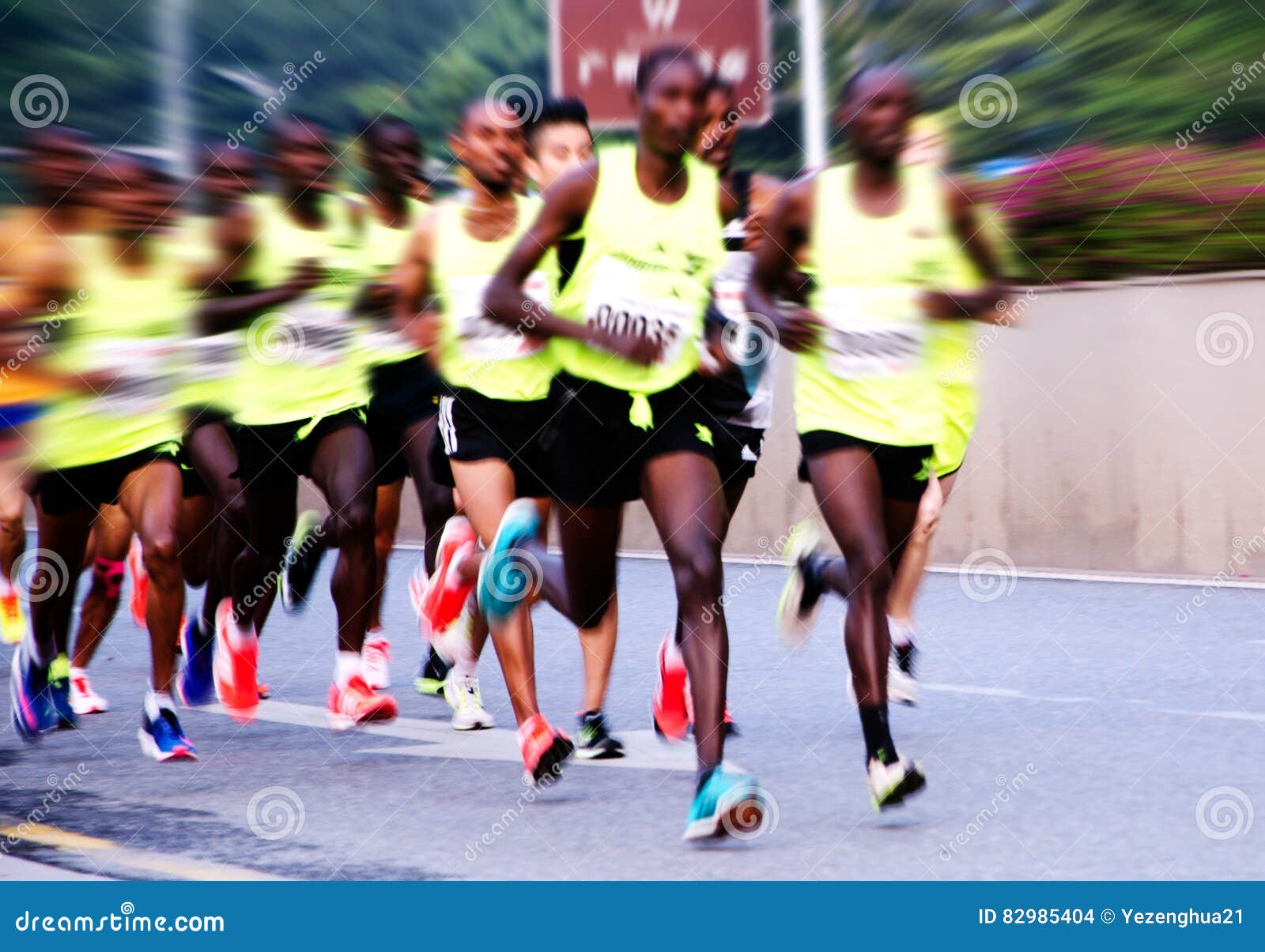A Marathon Run on a City Road Editorial Stock Image - Image of movement ...