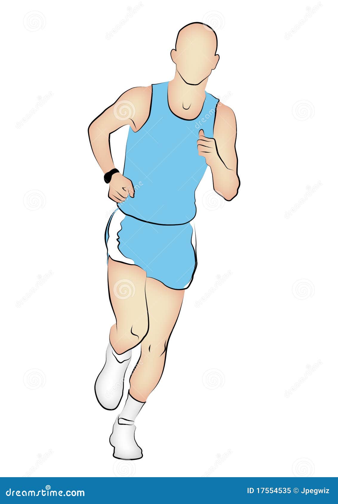 Run. Marathon Runner, Isolated Vector Silhouette, Ink Drawing ...