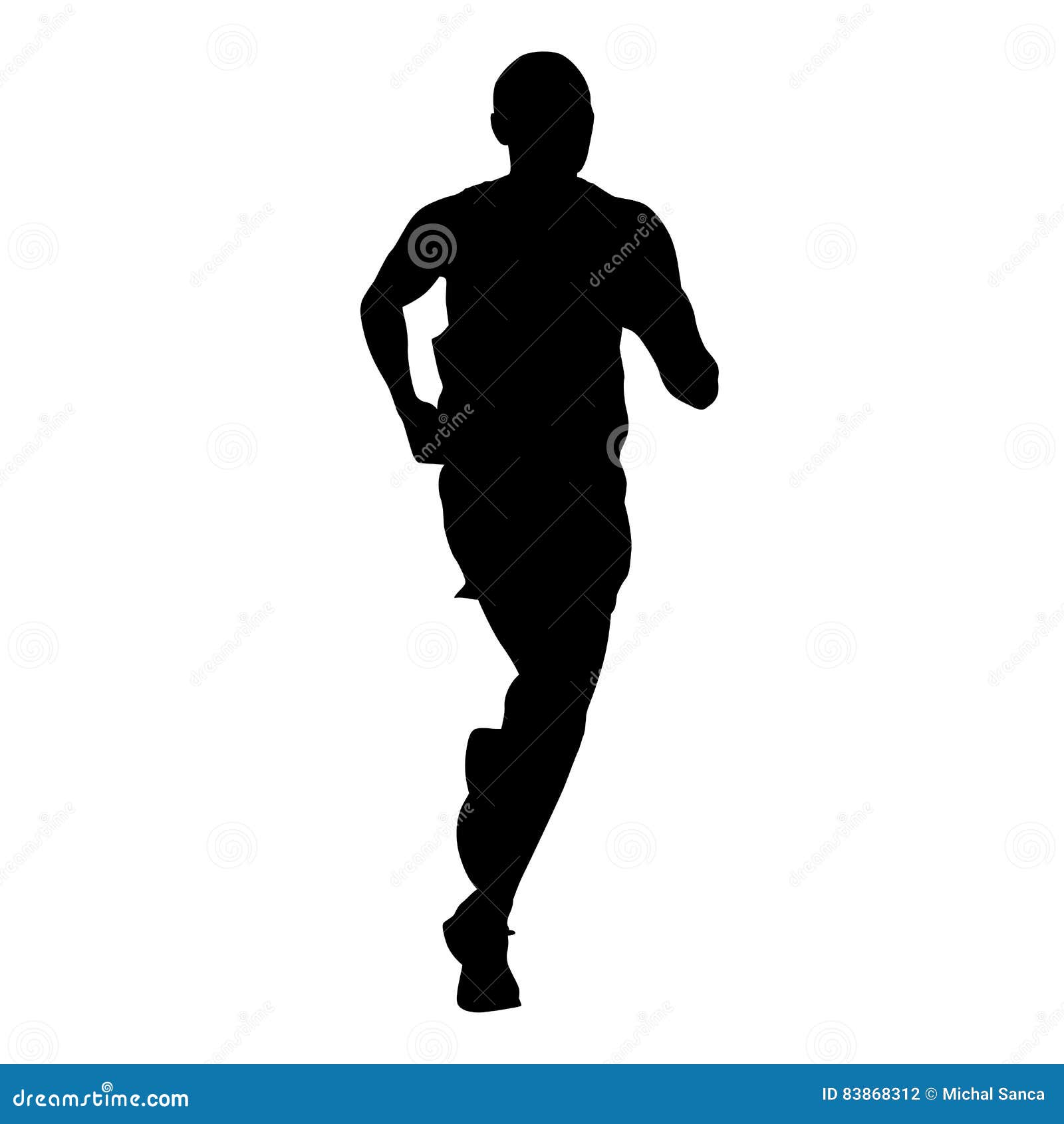 Marathon Runner, Athlete Vector Silhouette Stock Vector - Illustration ...
