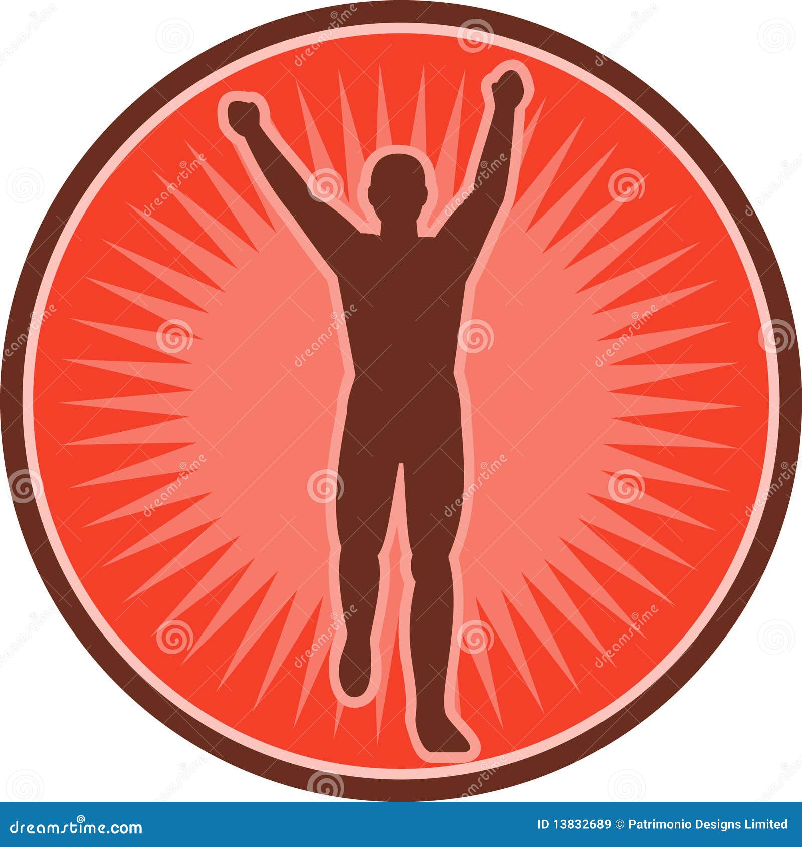 Marathon Runner Celebrating Win Stock Illustration - Illustration of ...