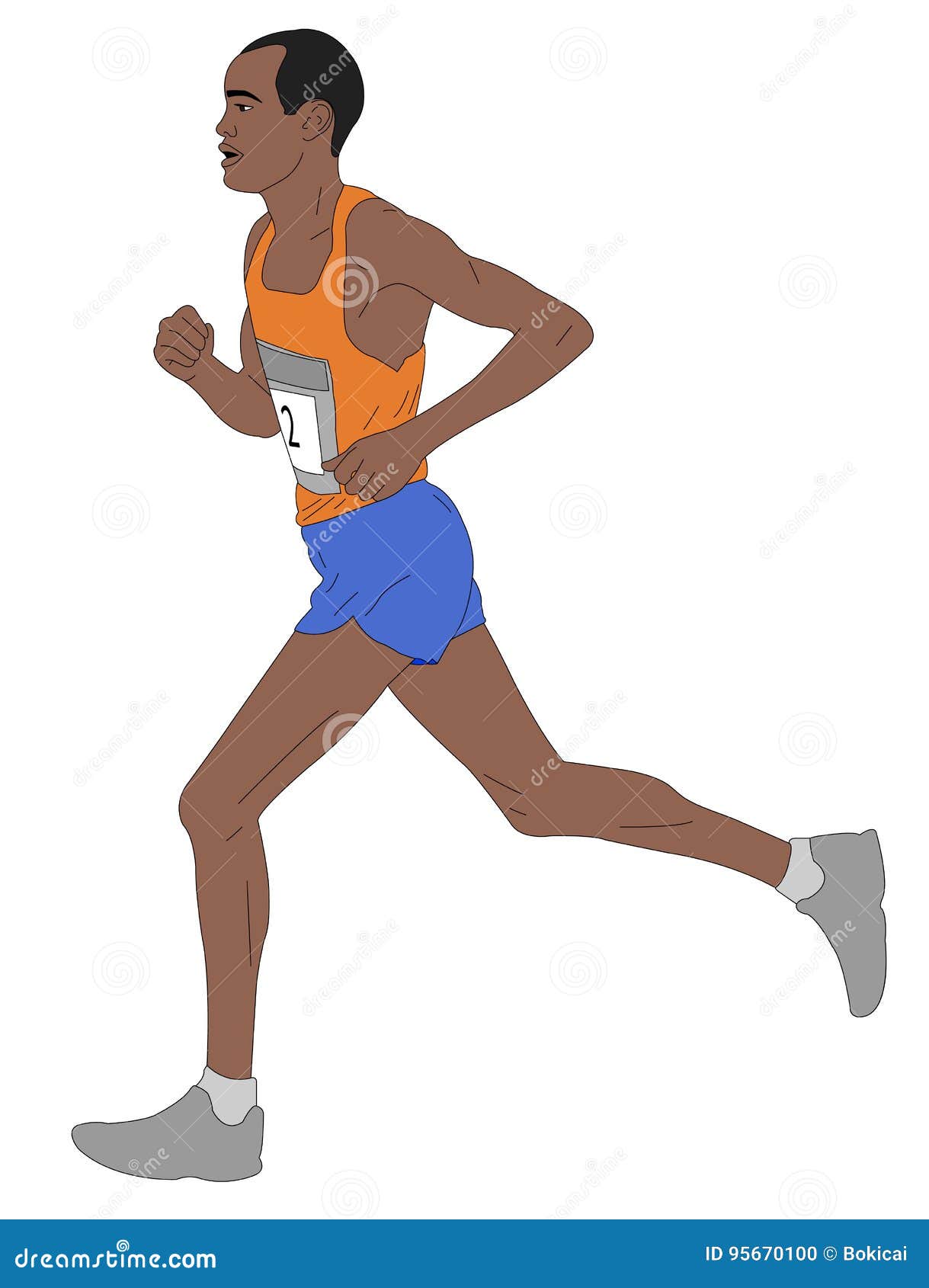 Marathon Runner,detailed Illustration Stock Vector - Illustration of ...