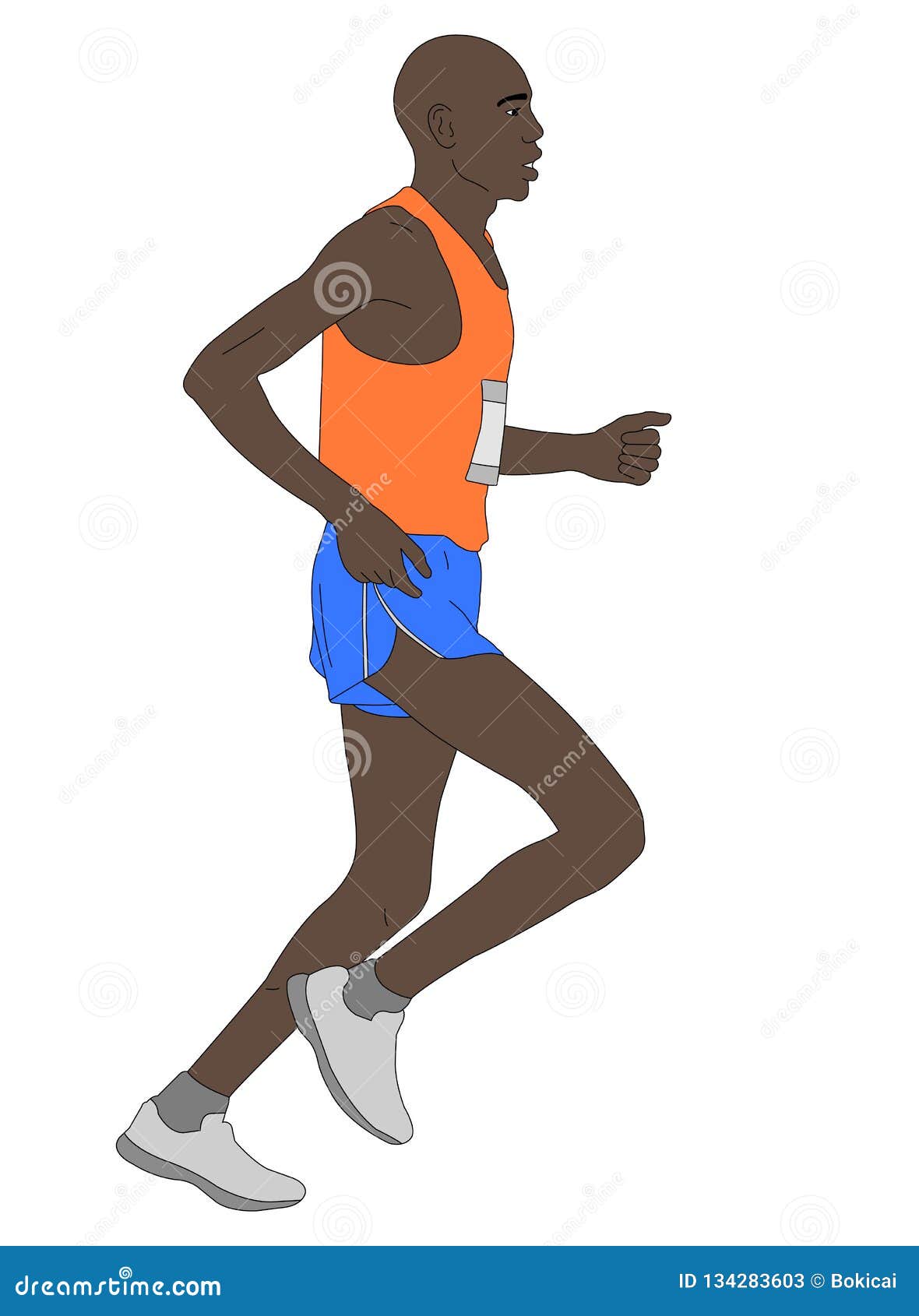 Marathon Runner Illustration Stock Vector - Illustration of decathlon ...