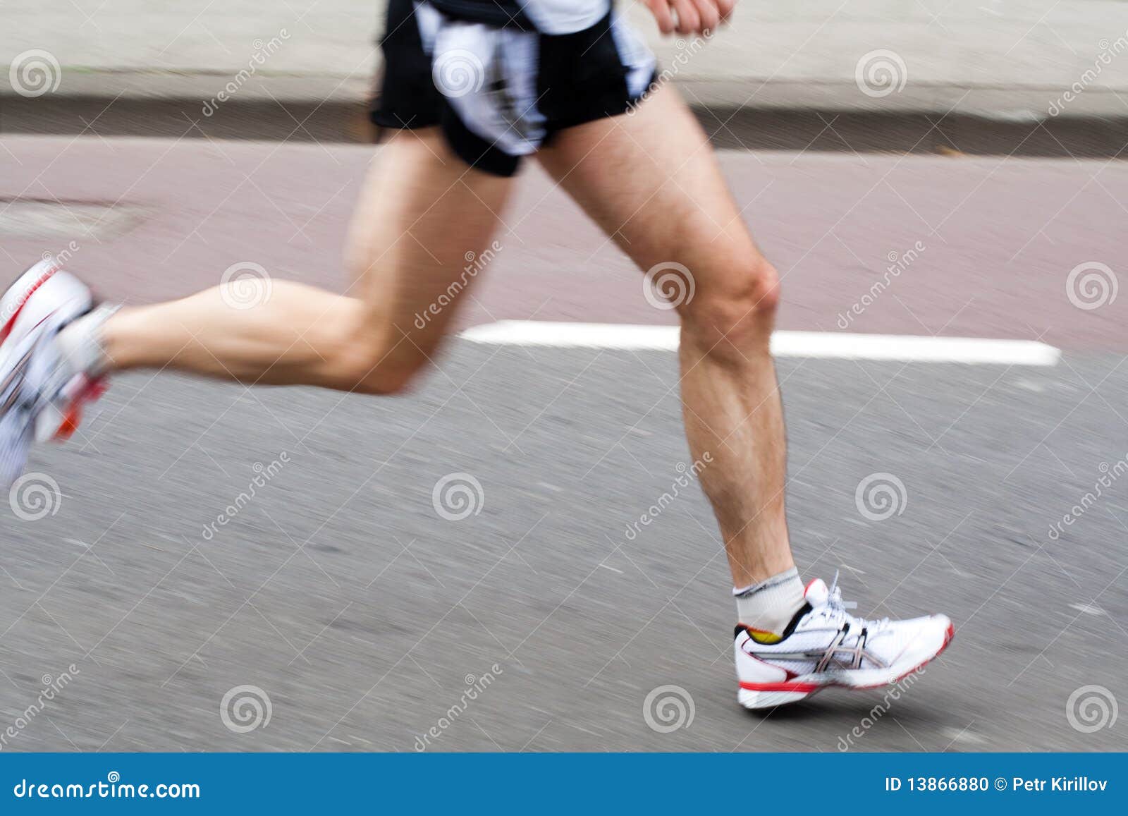 Marathon Runner, Panning Effect Stock Photo - Image of male, sport ...