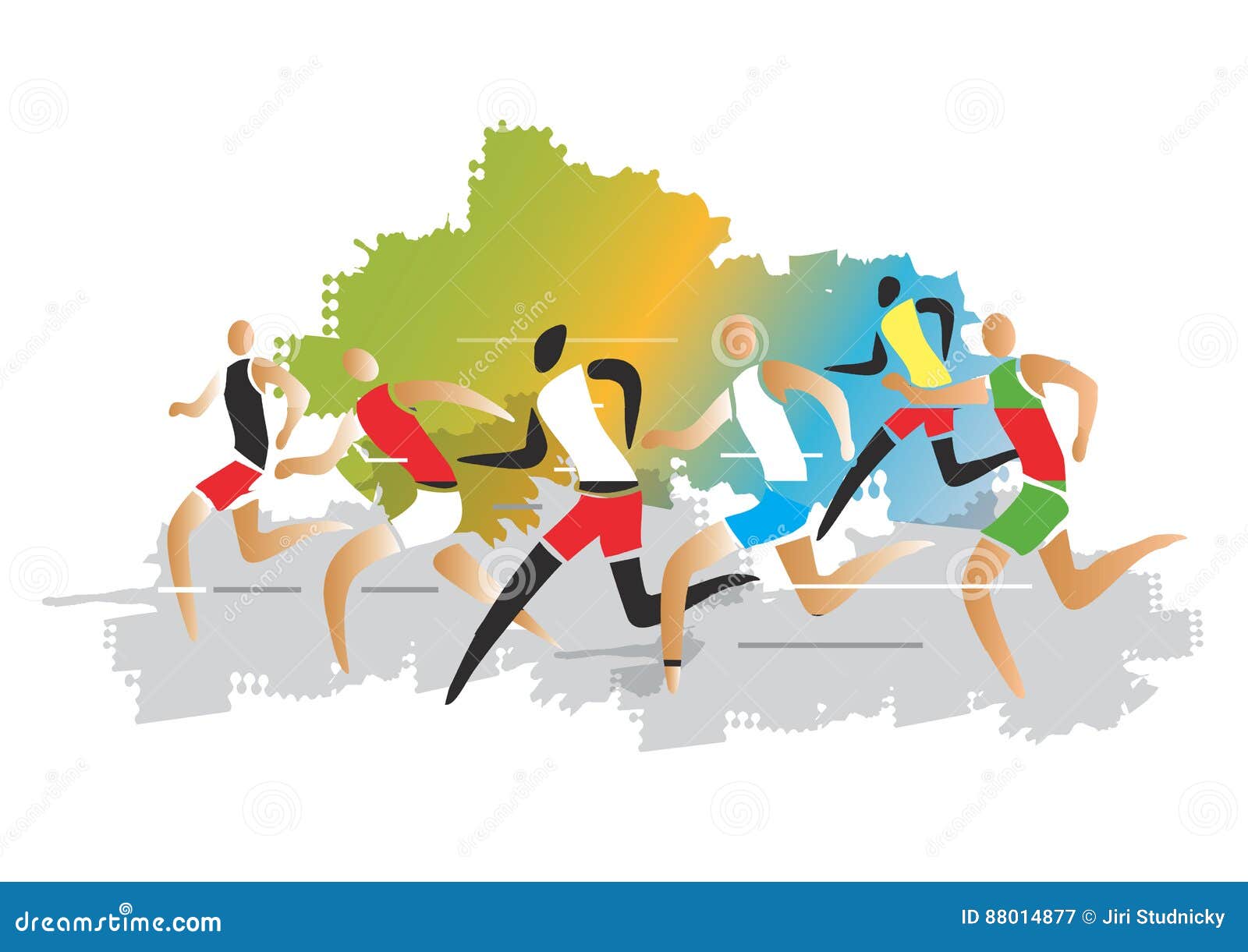 Marathon Runner race. stock vector. Illustration of athletics - 88014877