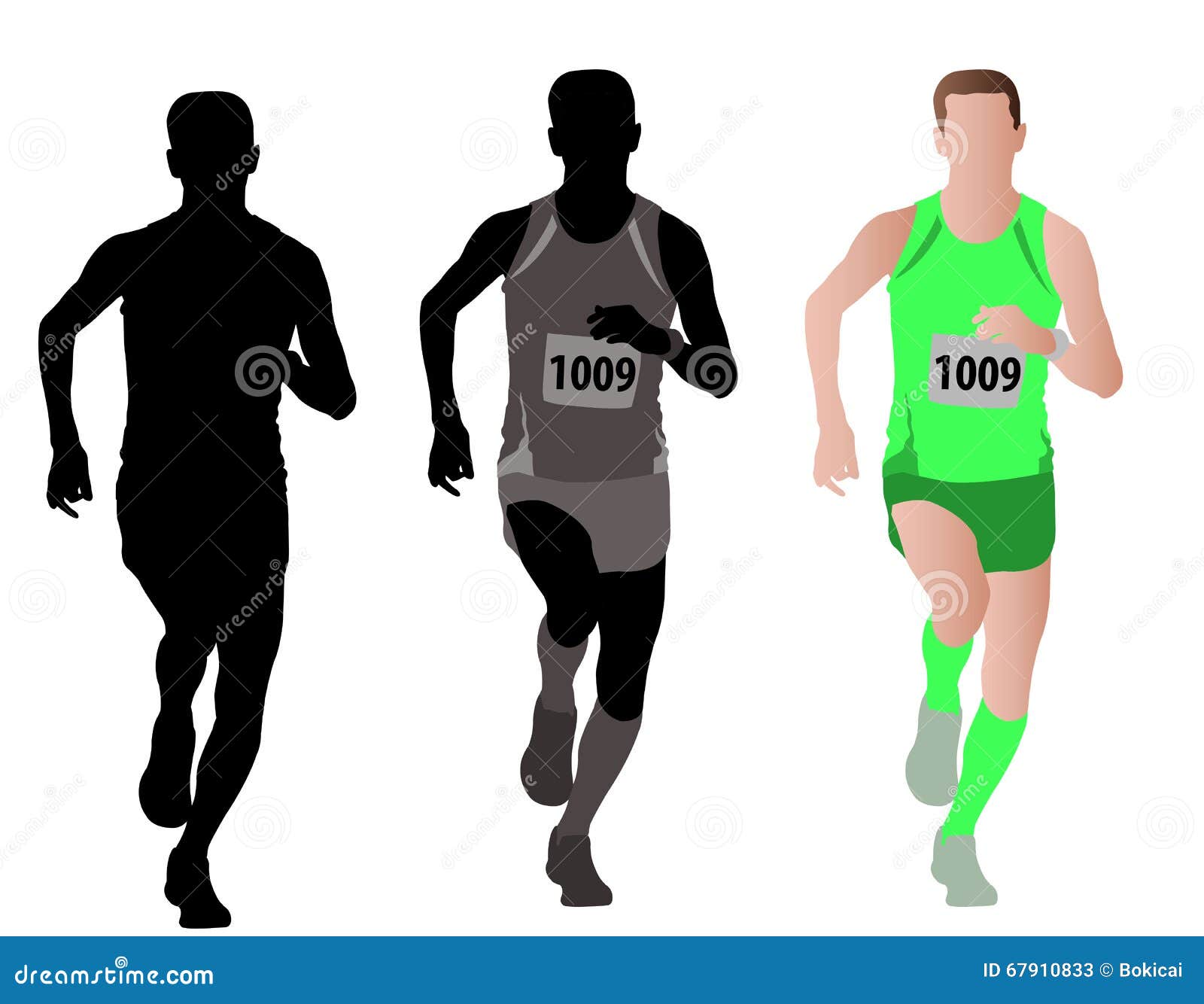 Marathon runner - vector stock vector. Illustration of discipline ...