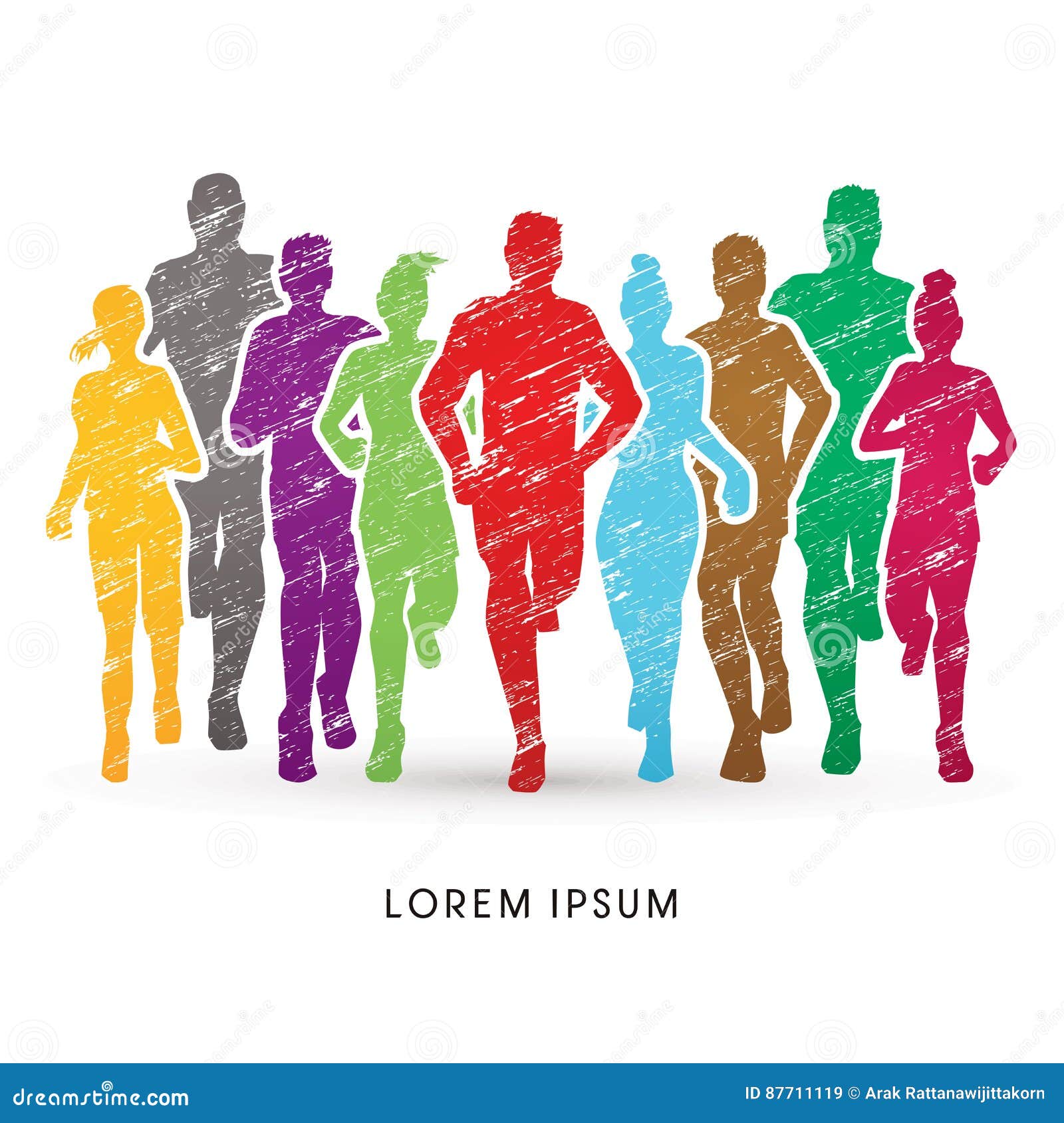 Marathon Runners graphic stock vector. Illustration of champion - 87711119