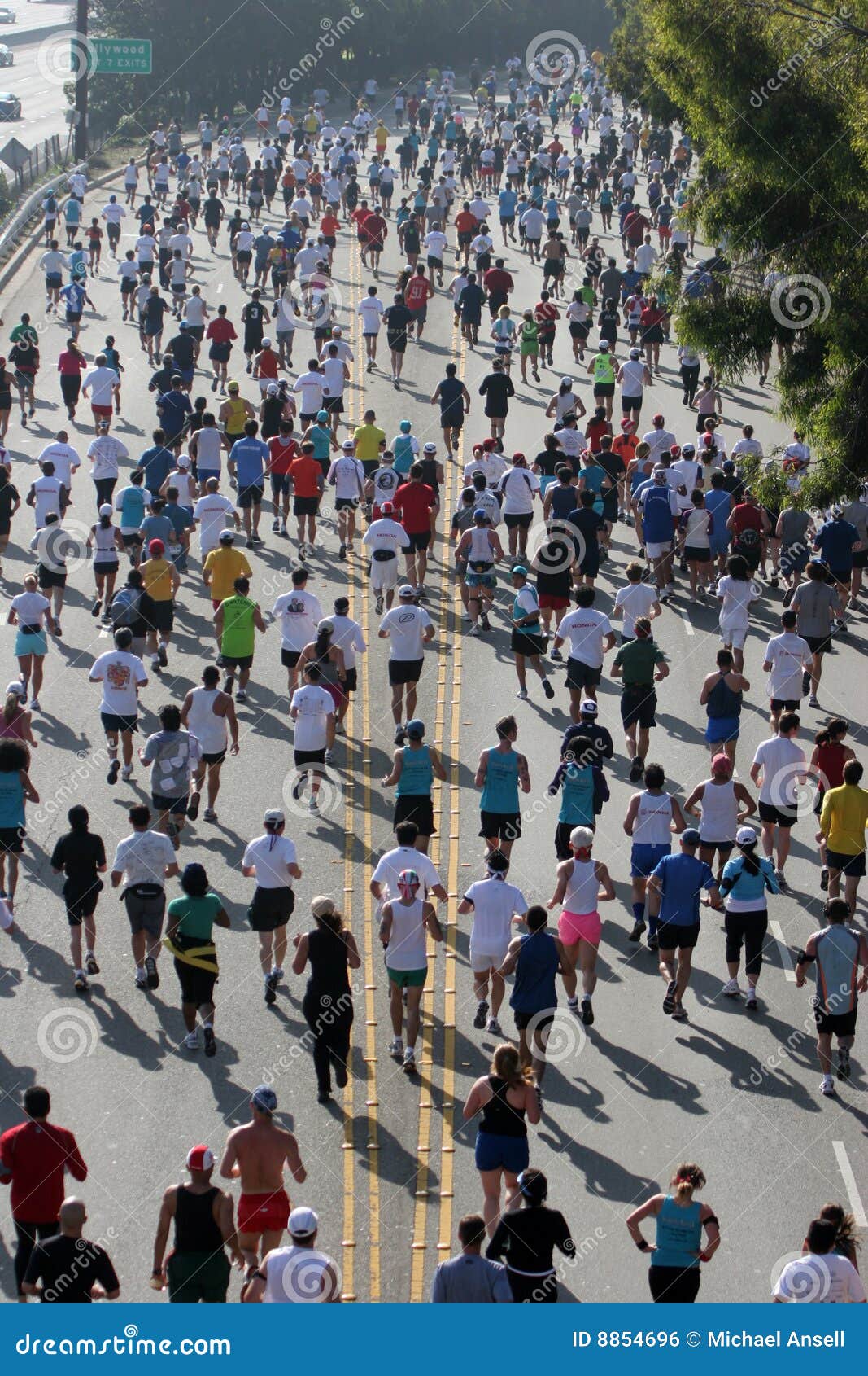 Marathon Runners Heading To the Hollywood Bowl Editorial Photo - Image ...