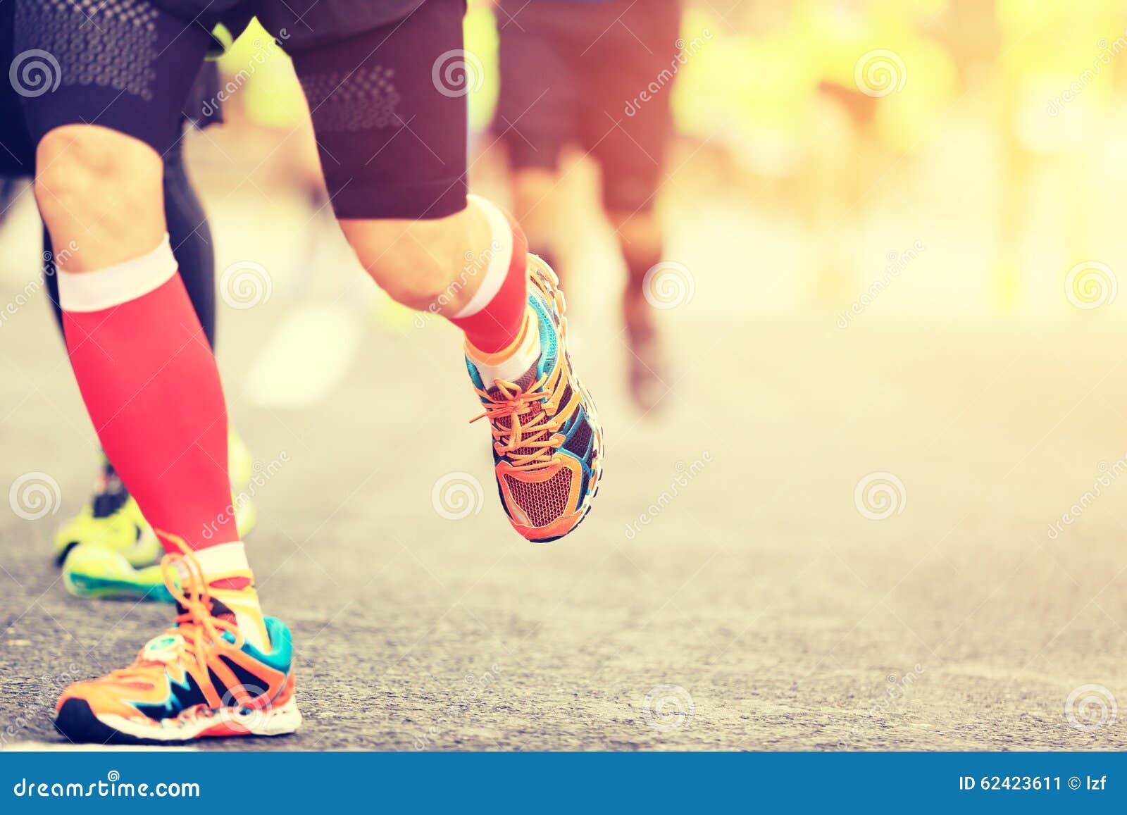 Marathon Runners Legs Running Stock Image - Image of people, road: 62423611