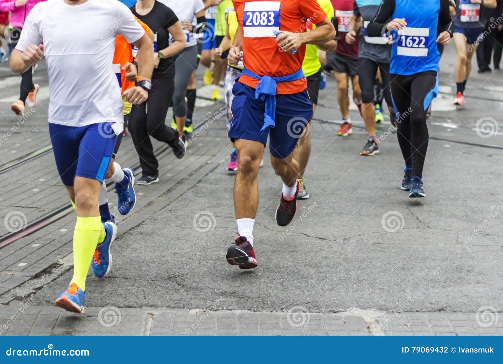 Marathon Runners Race in City Streets Editorial Photography - Image of ...